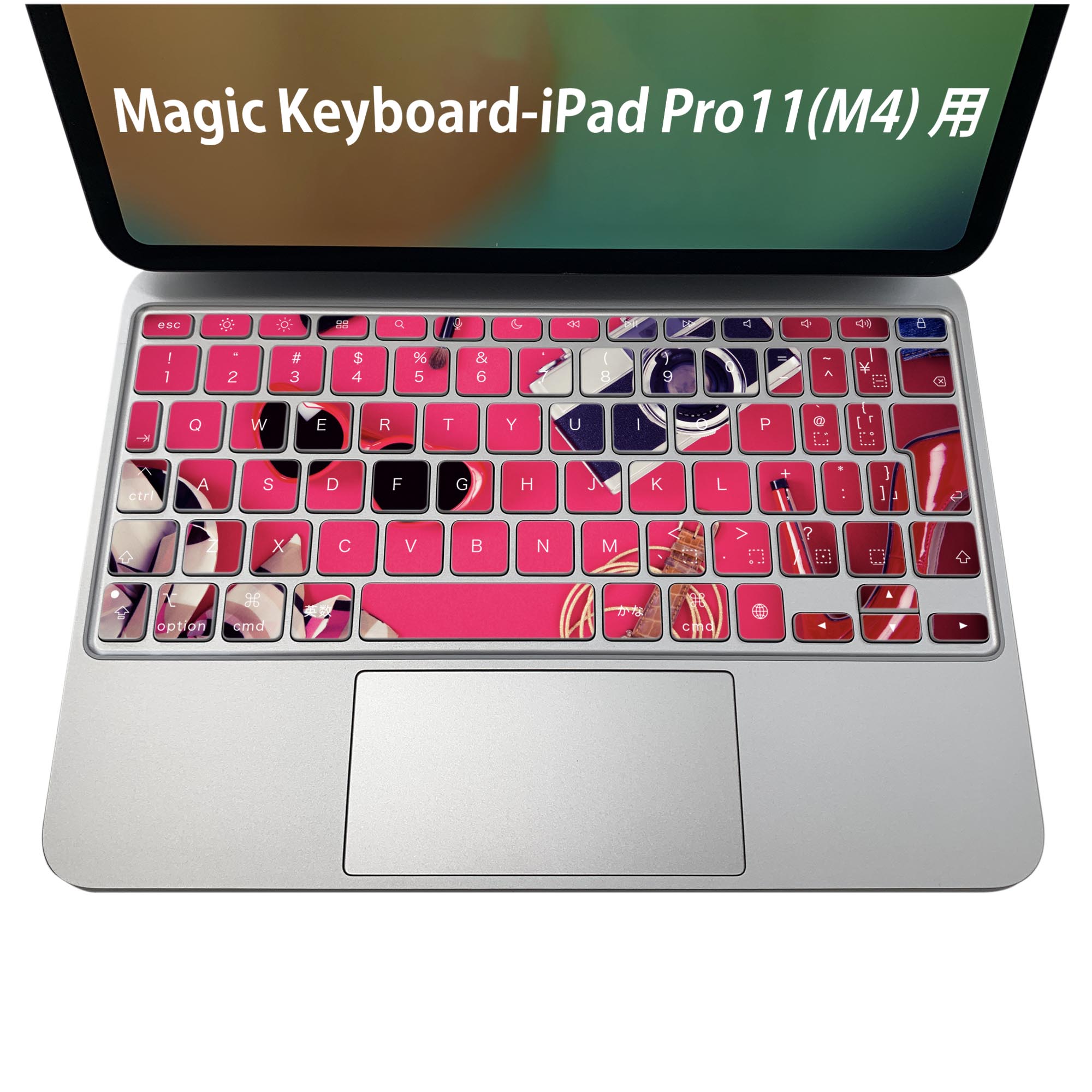 商品特徴・貼るだけでおしゃれに簡単着せ替え、iPadPro11・13（M4）Magic Keyboard KeyTop &nbsp; 全面デザインスキンシール！組み合わせ自由に選べるセット売り！・高精細プリントで写真と遜色がない仕上がり！ ...