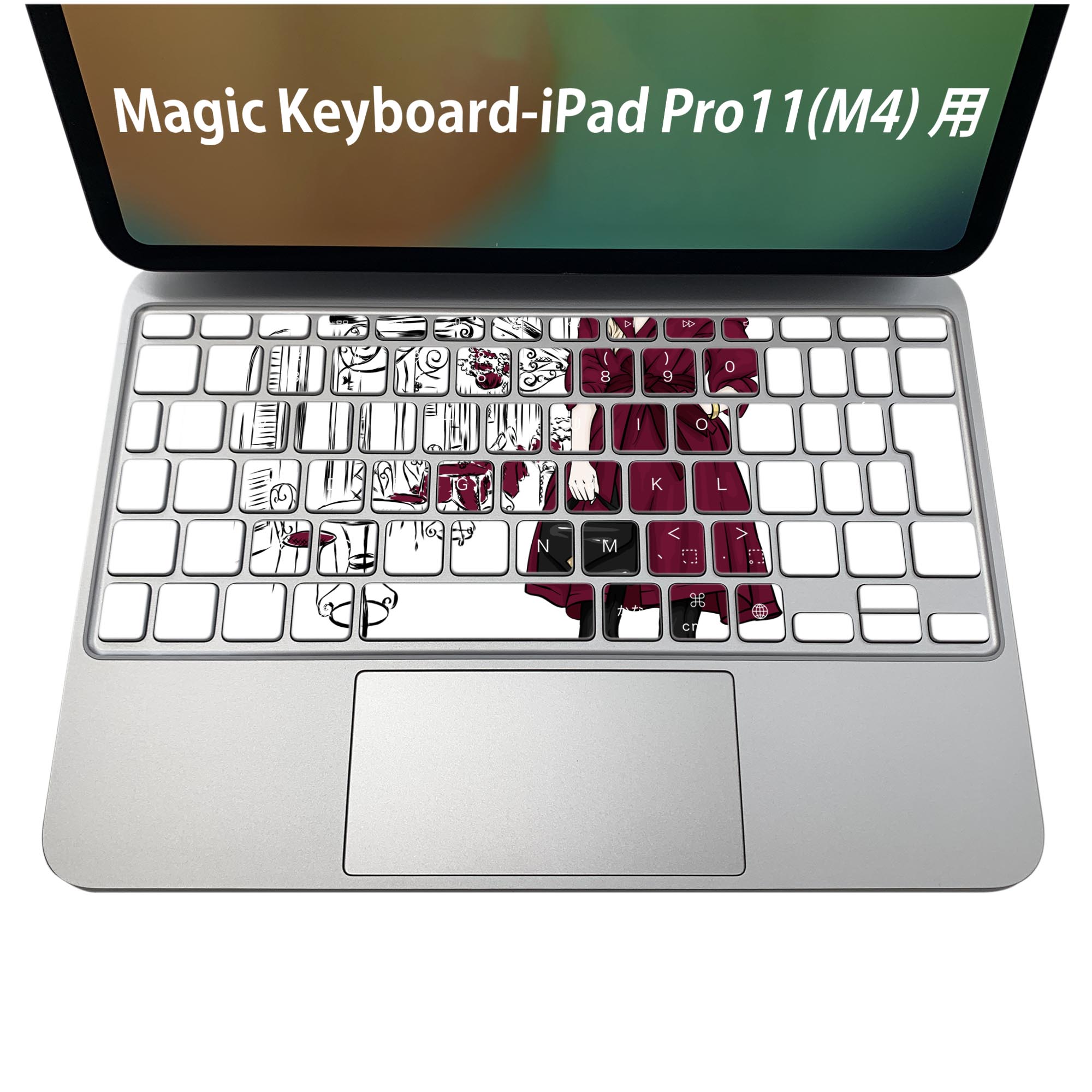 商品特徴・貼るだけでおしゃれに簡単着せ替え、iPadPro11・13（M4）Magic Keyboard KeyTop &nbsp; 全面デザインスキンシール！組み合わせ自由に選べるセット売り！・高精細プリントで写真と遜色がない仕上がり！ ...