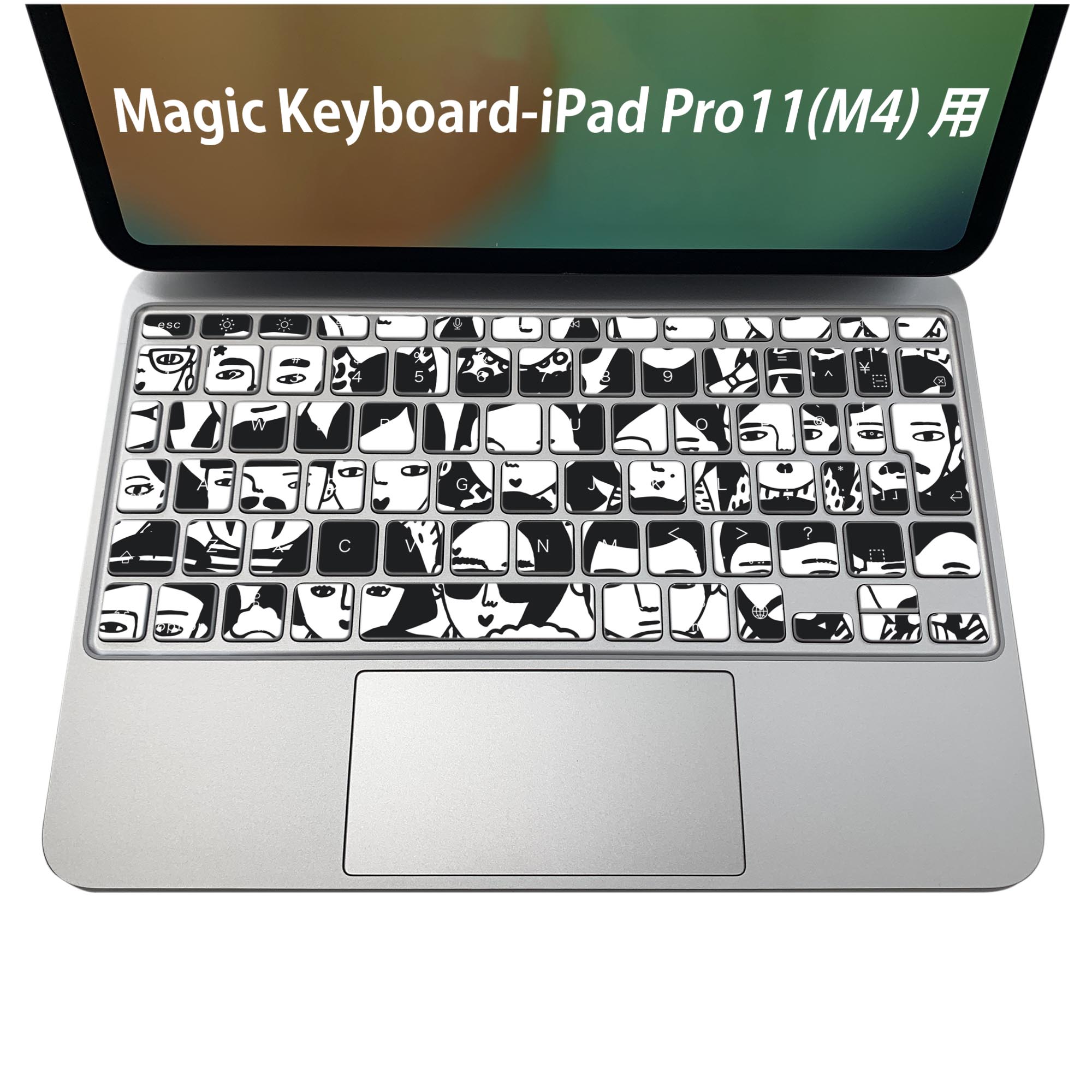 商品特徴・貼るだけでおしゃれに簡単着せ替え、iPadPro11・13（M4）Magic Keyboard KeyTop &nbsp; 全面デザインスキンシール！組み合わせ自由に選べるセット売り！・高精細プリントで写真と遜色がない仕上がり！ ...