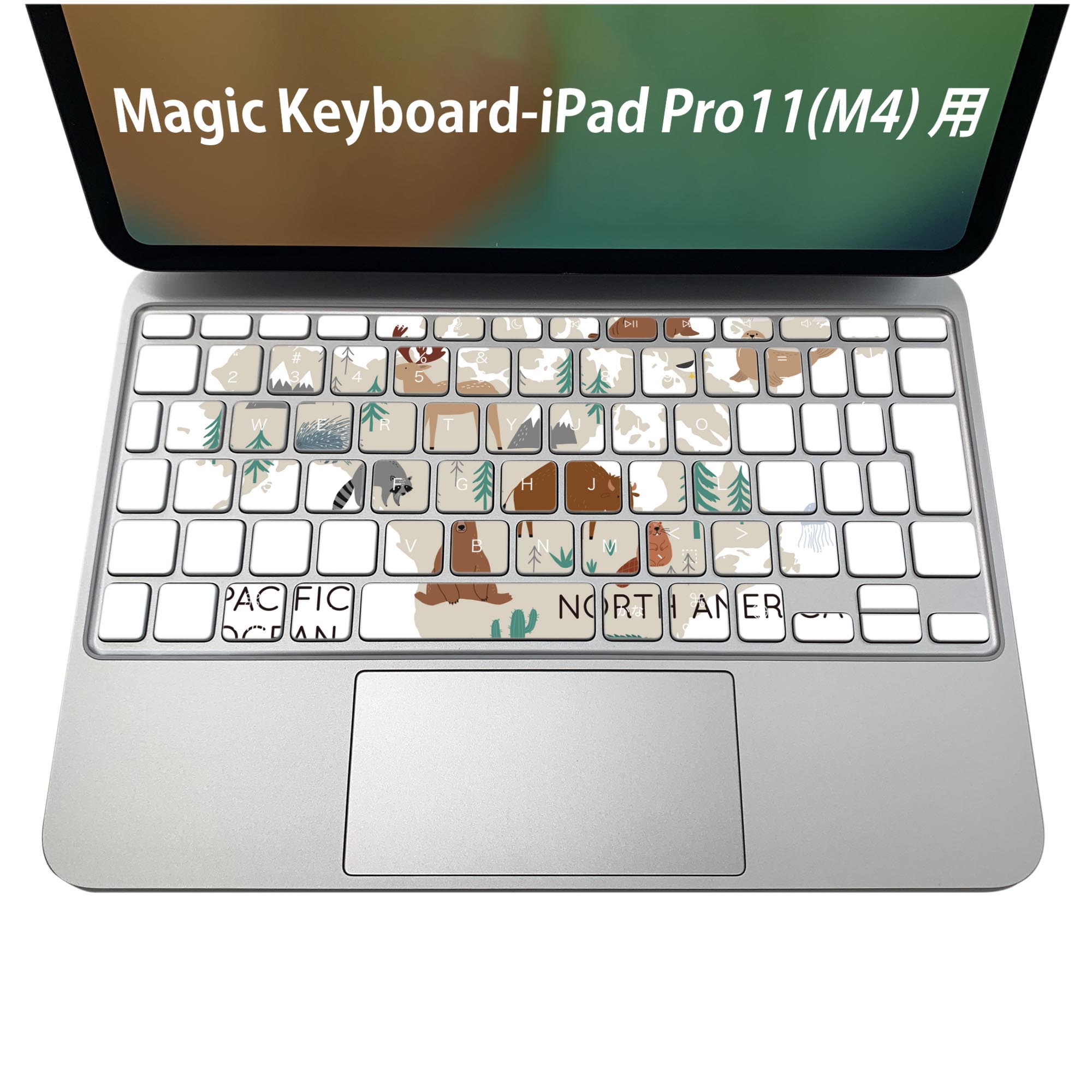 商品特徴・貼るだけでおしゃれに簡単着せ替え、iPadPro11・13（M4）Magic Keyboard KeyTop &nbsp; 全面デザインスキンシール！組み合わせ自由に選べるセット売り！・高精細プリントで写真と遜色がない仕上がり！ ...