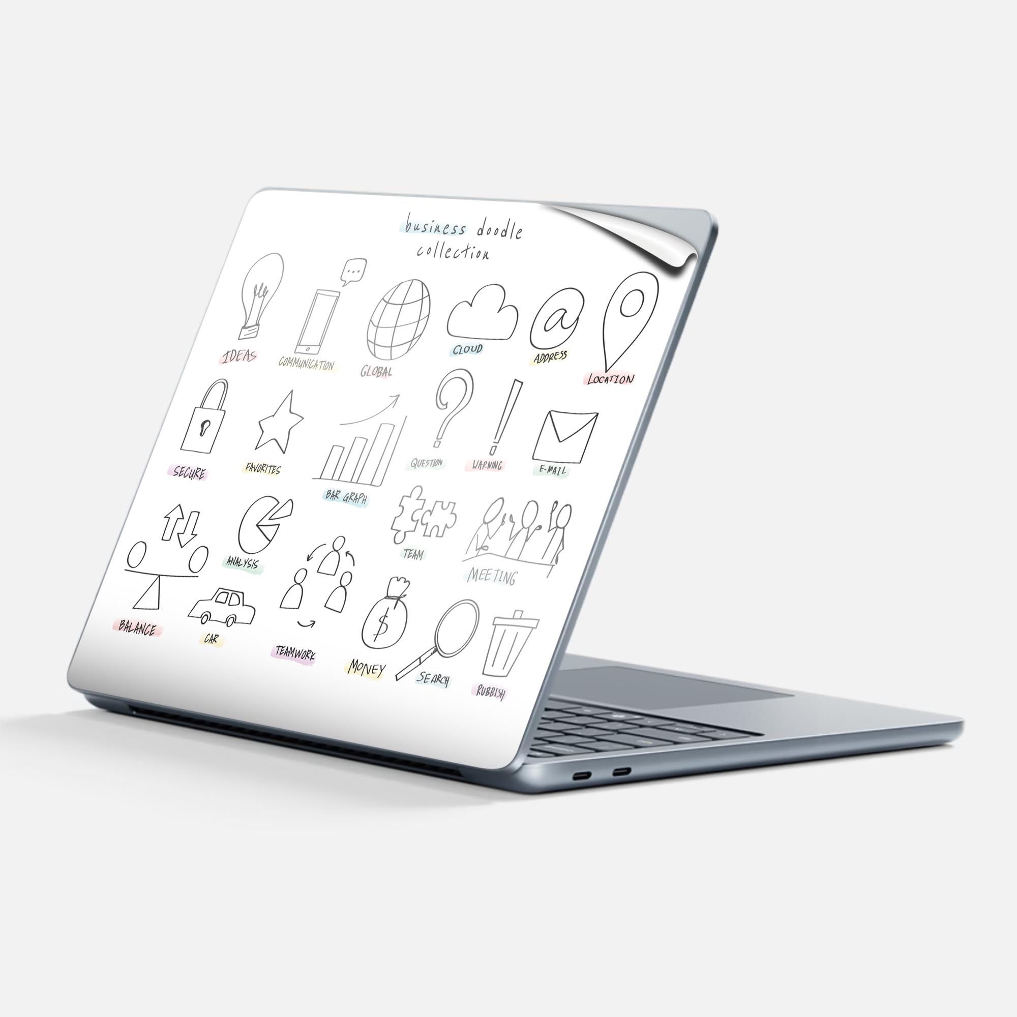 商品特徴・貼るだけでかんたん着せ替え、Surfac Laptop(第7世代) 13インチ 共通対応デザインスキンシール・高精細プリントで写真と遜色のない仕上がり！半光沢シートでしっとりツヤのある表現力・ちょっとしたすり傷からSurface本...