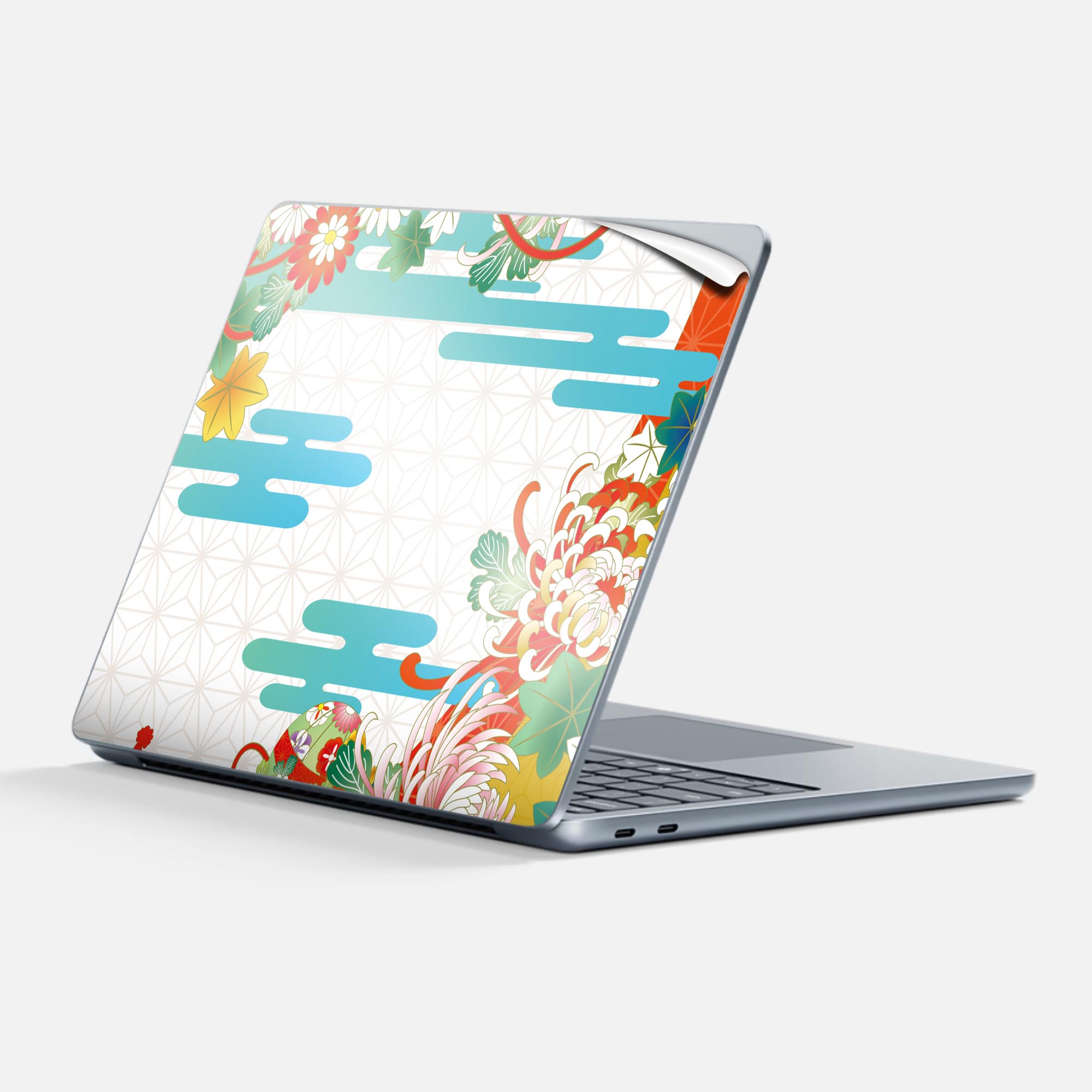 商品特徴・貼るだけでかんたん着せ替え、Surfac Laptop(第7世代) 13インチ 共通対応デザインスキンシール・高精細プリントで写真と遜色のない仕上がり！半光沢シートでしっとりツヤのある表現力・ちょっとしたすり傷からSurface本...