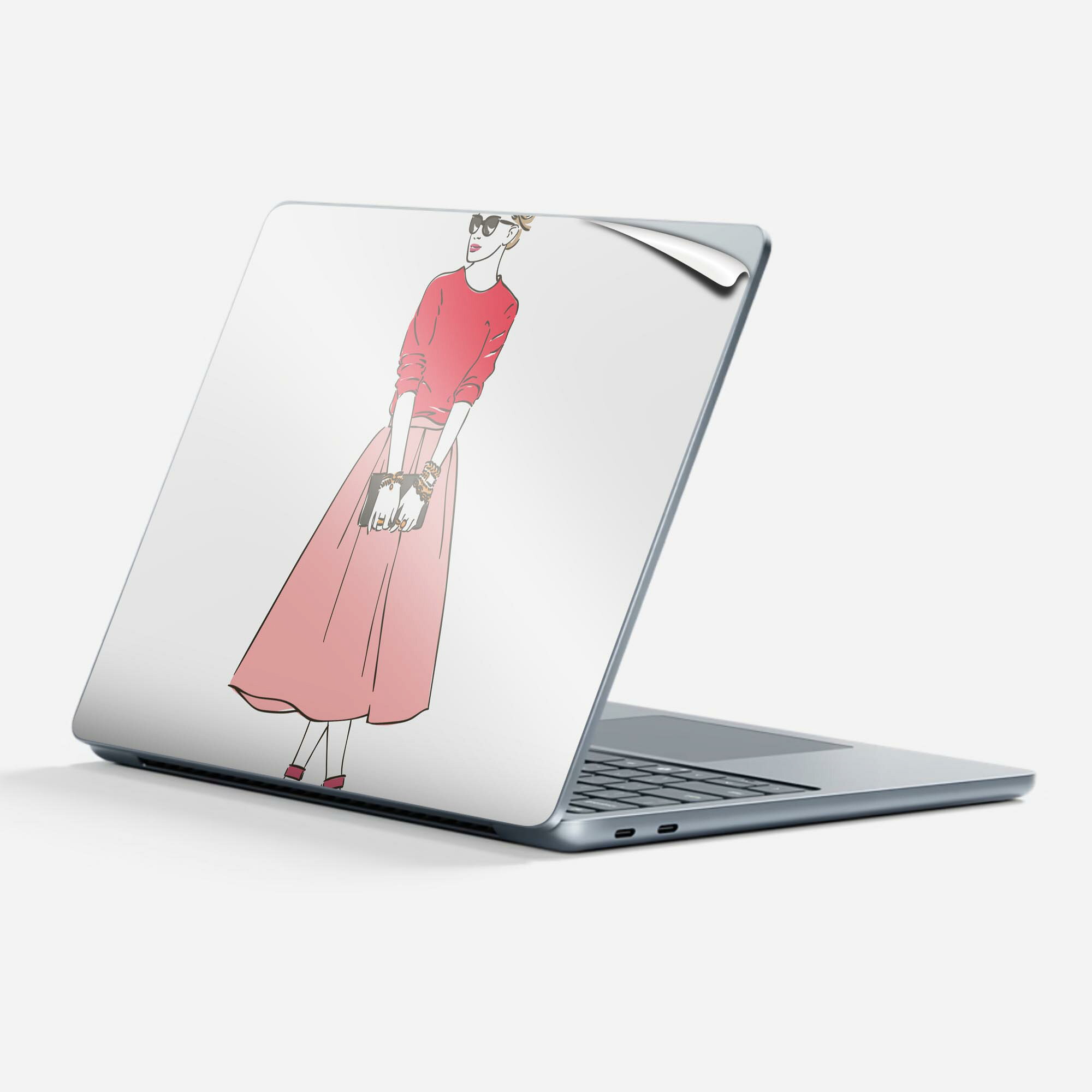 商品特徴・貼るだけでかんたん着せ替え、Surfac Laptop(第7世代) 13インチ 共通対応デザインスキンシール・高精細プリントで写真と遜色のない仕上がり！半光沢シートでしっとりツヤのある表現力・ちょっとしたすり傷からSurface本...