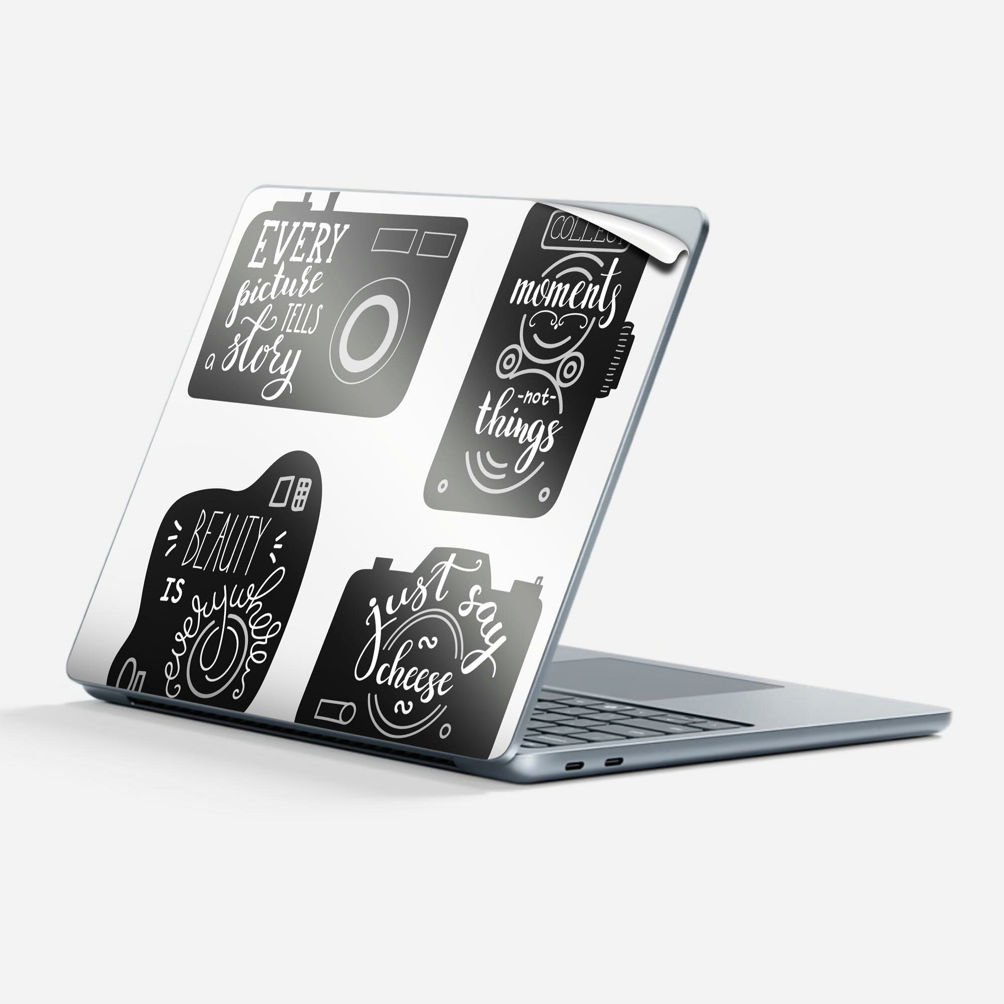 商品特徴・貼るだけでかんたん着せ替え、Surfac Laptop(第7世代) 13インチ 共通対応デザインスキンシール・高精細プリントで写真と遜色のない仕上がり！半光沢シートでしっとりツヤのある表現力・ちょっとしたすり傷からSurface本...
