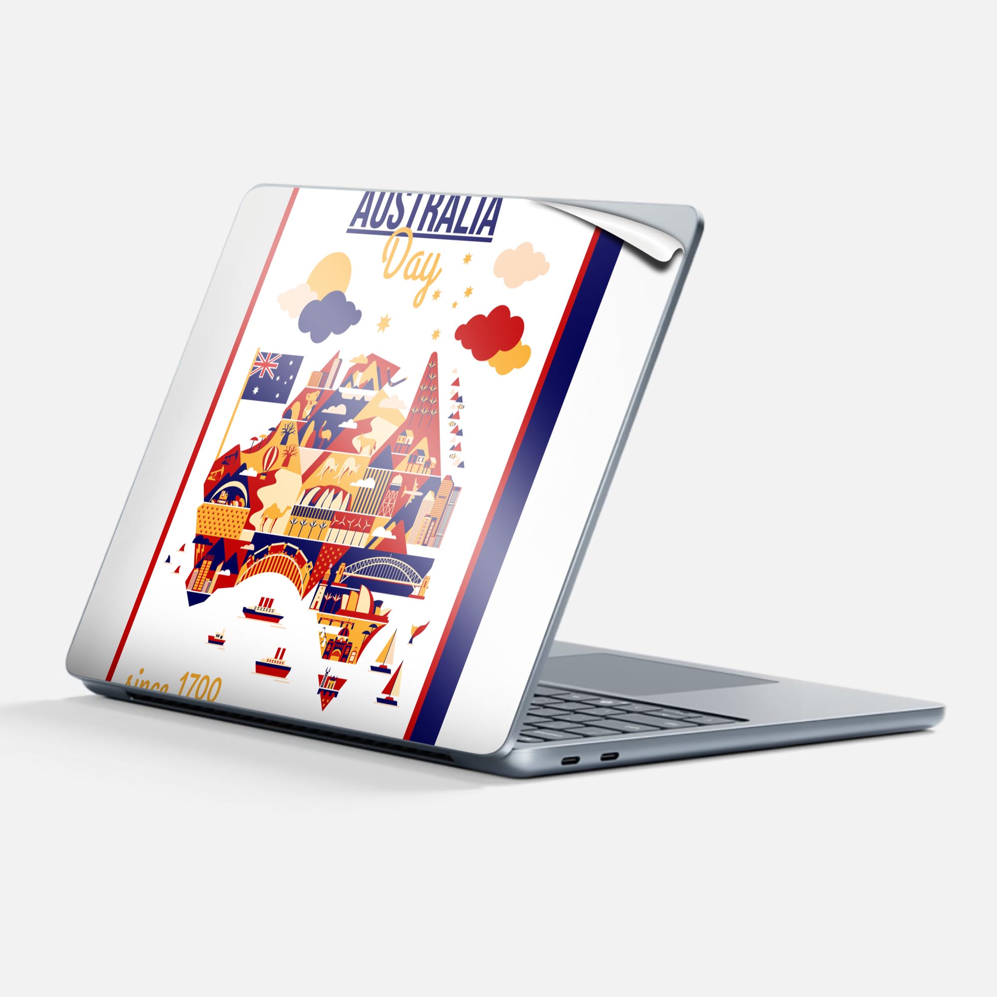 商品特徴・貼るだけでかんたん着せ替え、Surfac Laptop(第7世代) 13インチ 共通対応デザインスキンシール・高精細プリントで写真と遜色のない仕上がり！半光沢シートでしっとりツヤのある表現力・ちょっとしたすり傷からSurface本...