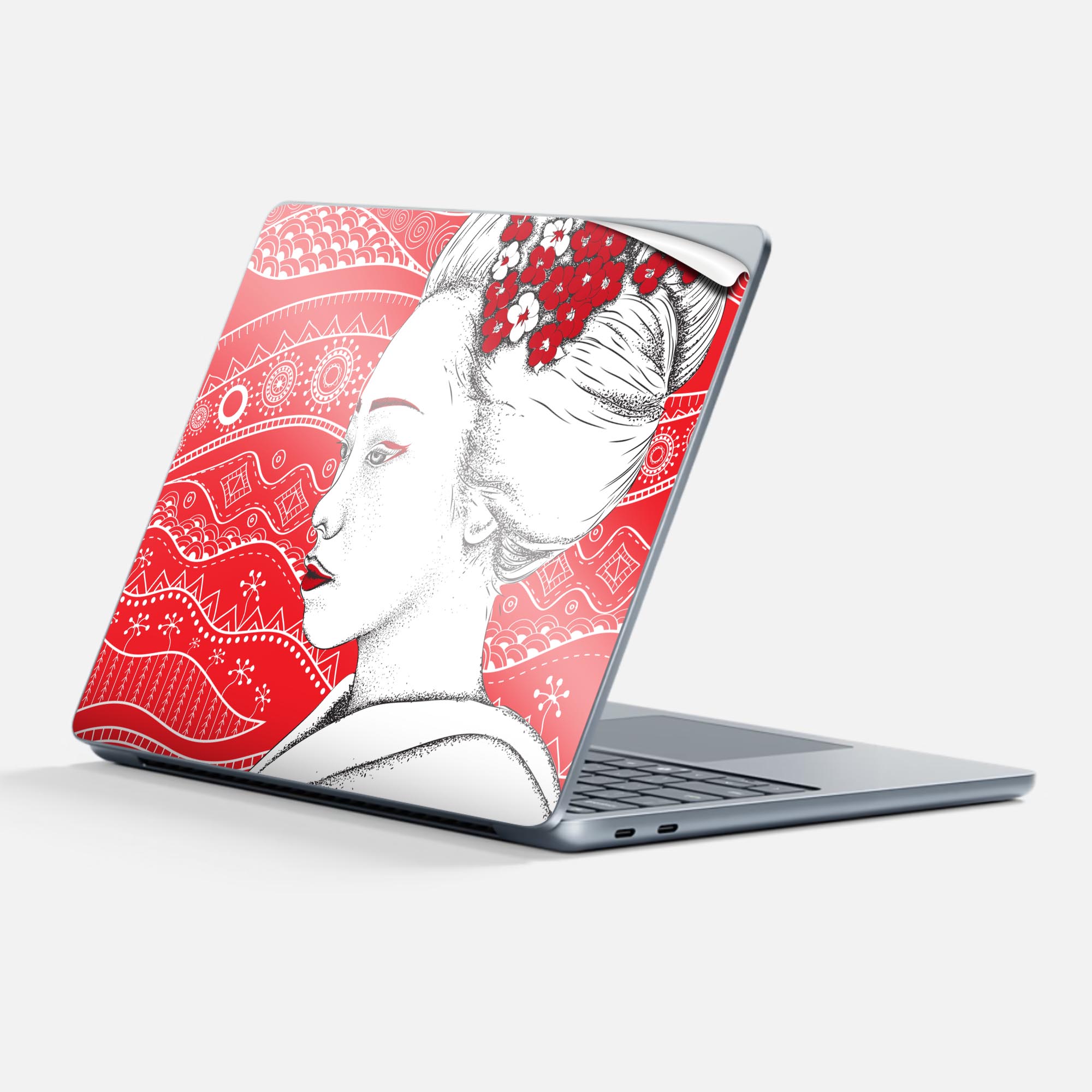 商品特徴・貼るだけでかんたん着せ替え、Surfac Laptop(第7世代) 13インチ 共通対応デザインスキンシール・高精細プリントで写真と遜色のない仕上がり！半光沢シートでしっとりツヤのある表現力・ちょっとしたすり傷からSurface本...