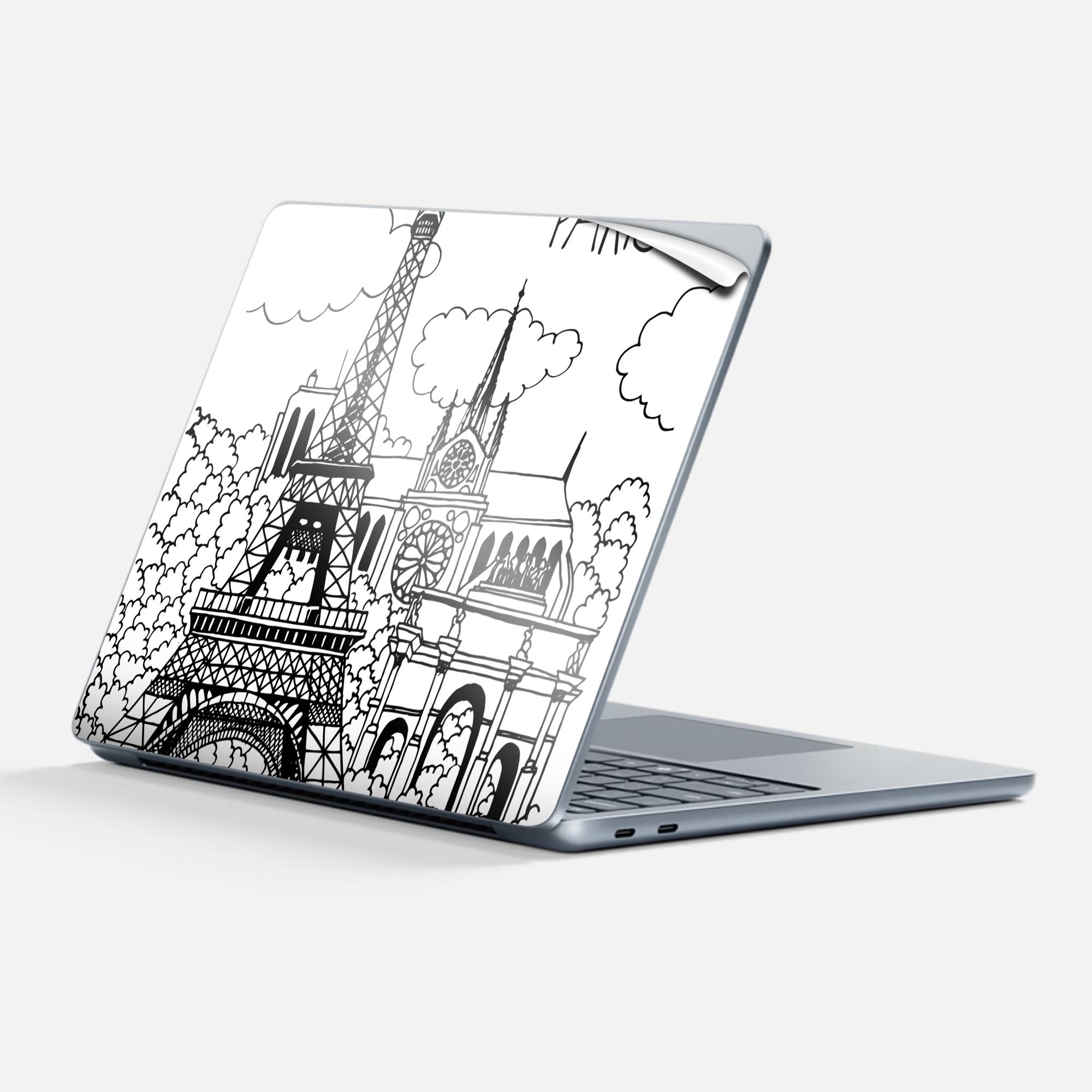 商品特徴・貼るだけでかんたん着せ替え、Surfac Laptop(第7世代) 13インチ 共通対応デザインスキンシール・高精細プリントで写真と遜色のない仕上がり！半光沢シートでしっとりツヤのある表現力・ちょっとしたすり傷からSurface本...