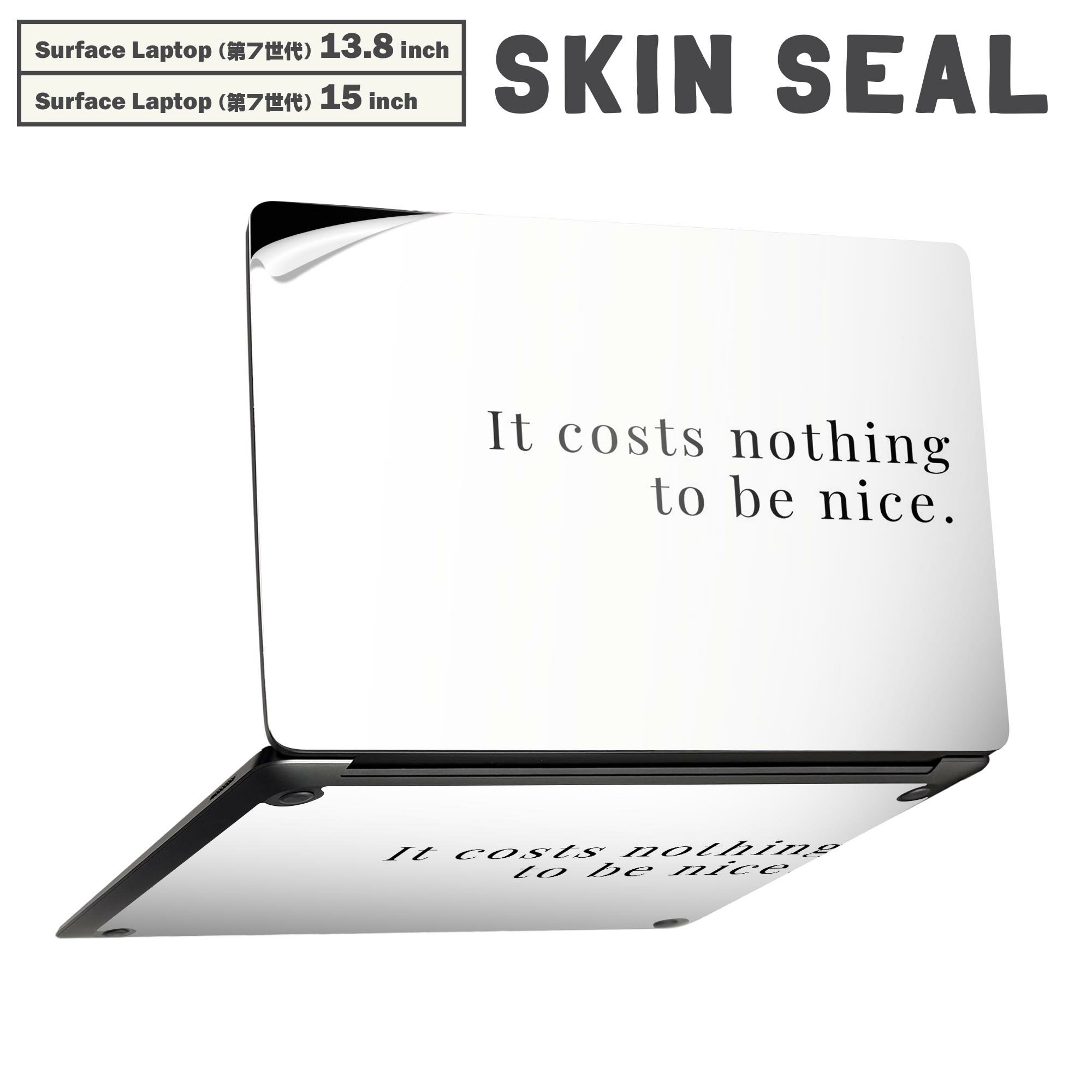 商品特徴・貼るだけでかんたん着せ替え、Surfac Laptop(第7世代) 13.8インチ・15インチ 共通対応デザインスキンシール・高精細プリントで写真と遜色のない仕上がり！半光沢シートでしっとりツヤのある表現力・ちょっとしたすり傷から...