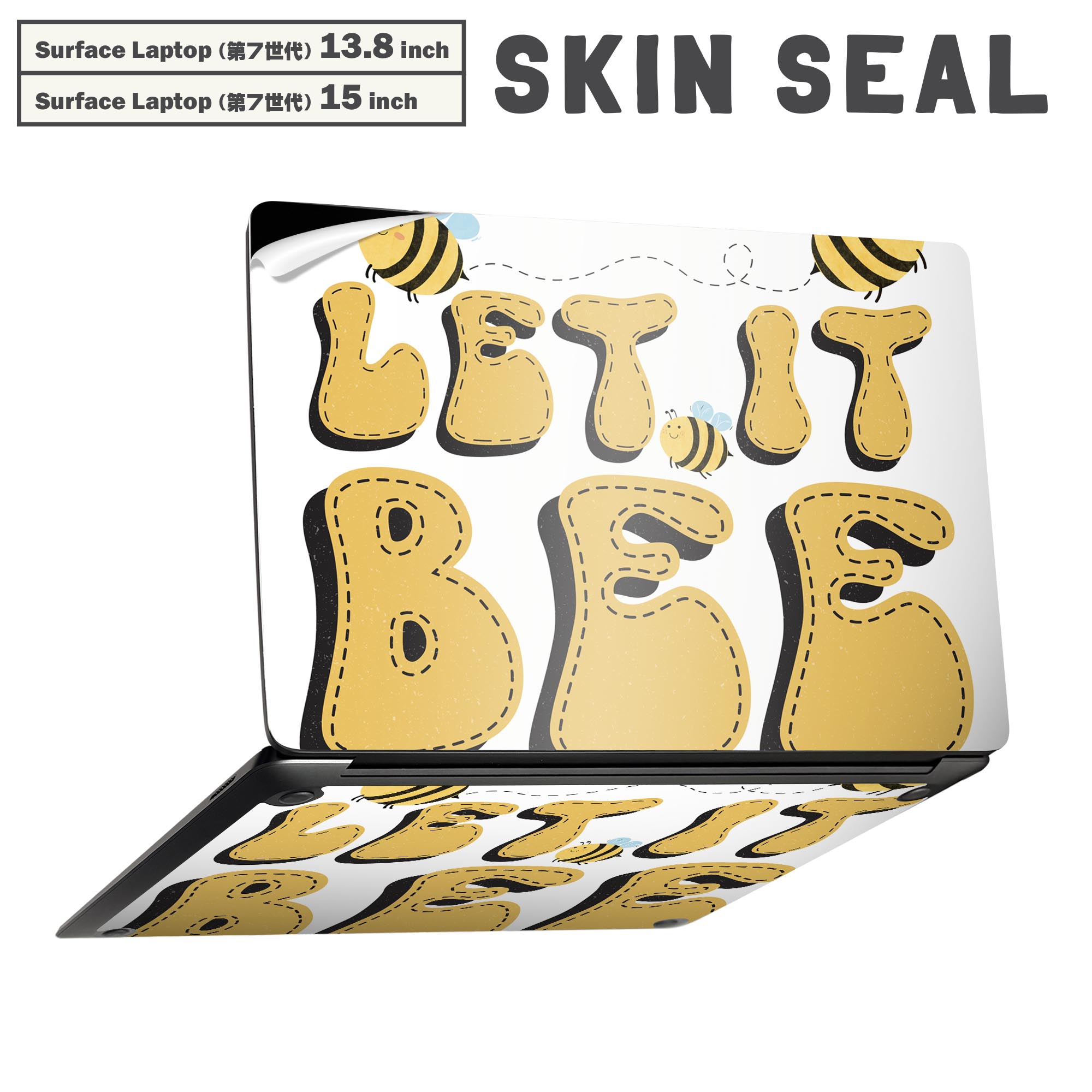商品特徴・貼るだけでかんたん着せ替え、Surfac Laptop(第7世代) 13.8インチ・15インチ 共通対応デザインスキンシール・高精細プリントで写真と遜色のない仕上がり！半光沢シートでしっとりツヤのある表現力・ちょっとしたすり傷から...