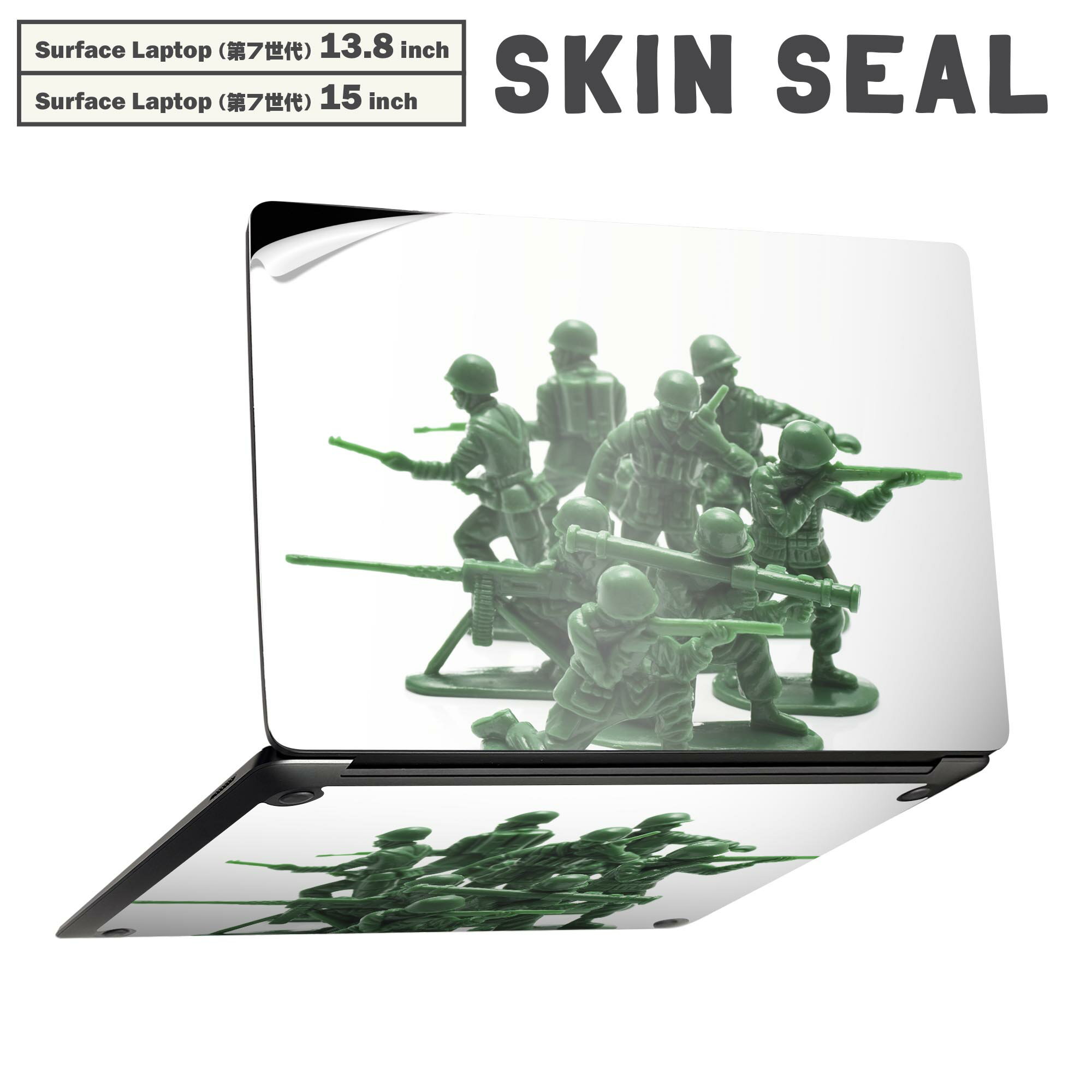 商品特徴・貼るだけでかんたん着せ替え、Surfac Laptop(第7世代) 13.8インチ・15インチ 共通対応デザインスキンシール・高精細プリントで写真と遜色のない仕上がり！半光沢シートでしっとりツヤのある表現力・ちょっとしたすり傷から...