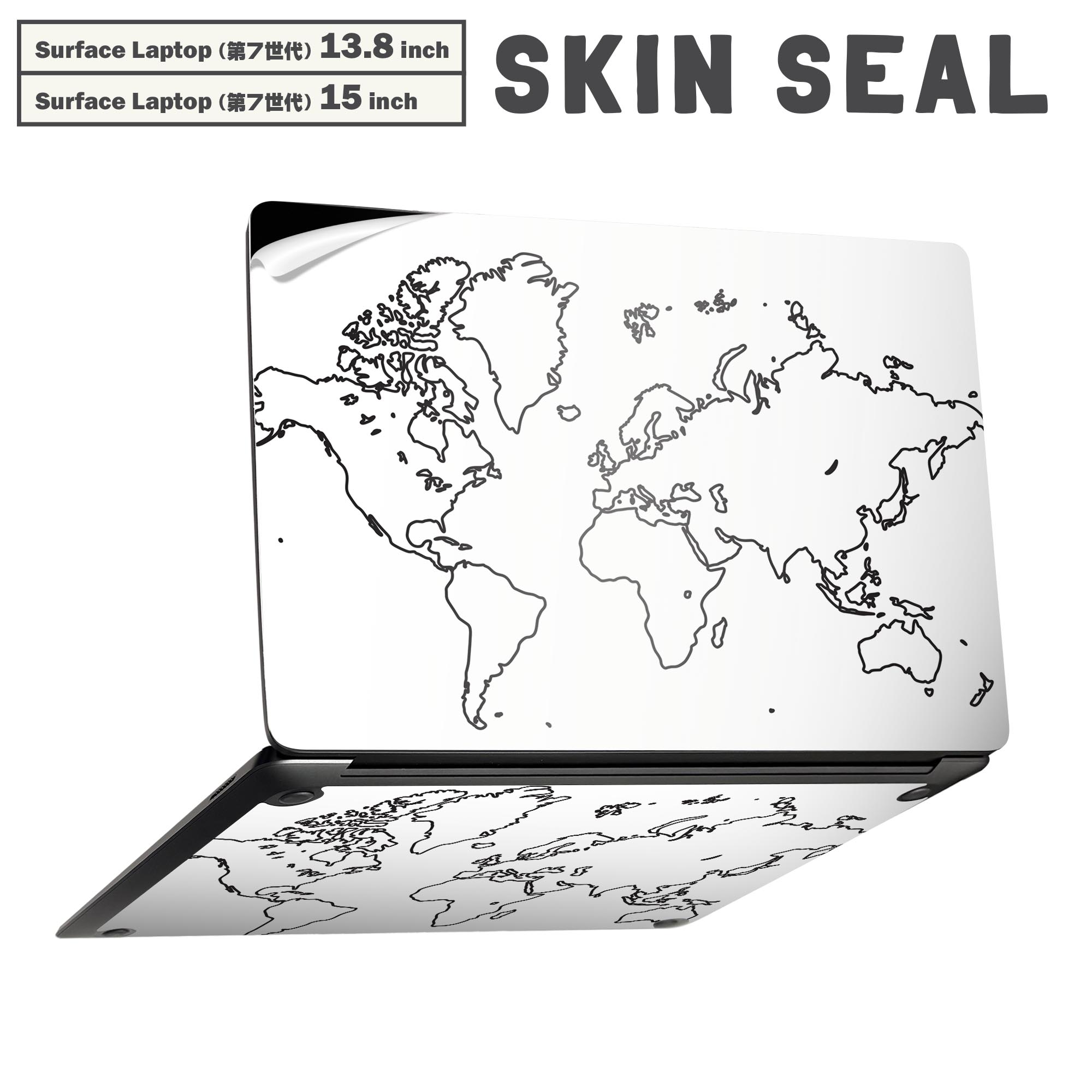 商品特徴・貼るだけでかんたん着せ替え、Surfac Laptop(第7世代) 13.8インチ・15インチ 共通対応デザインスキンシール・高精細プリントで写真と遜色のない仕上がり！半光沢シートでしっとりツヤのある表現力・ちょっとしたすり傷から...