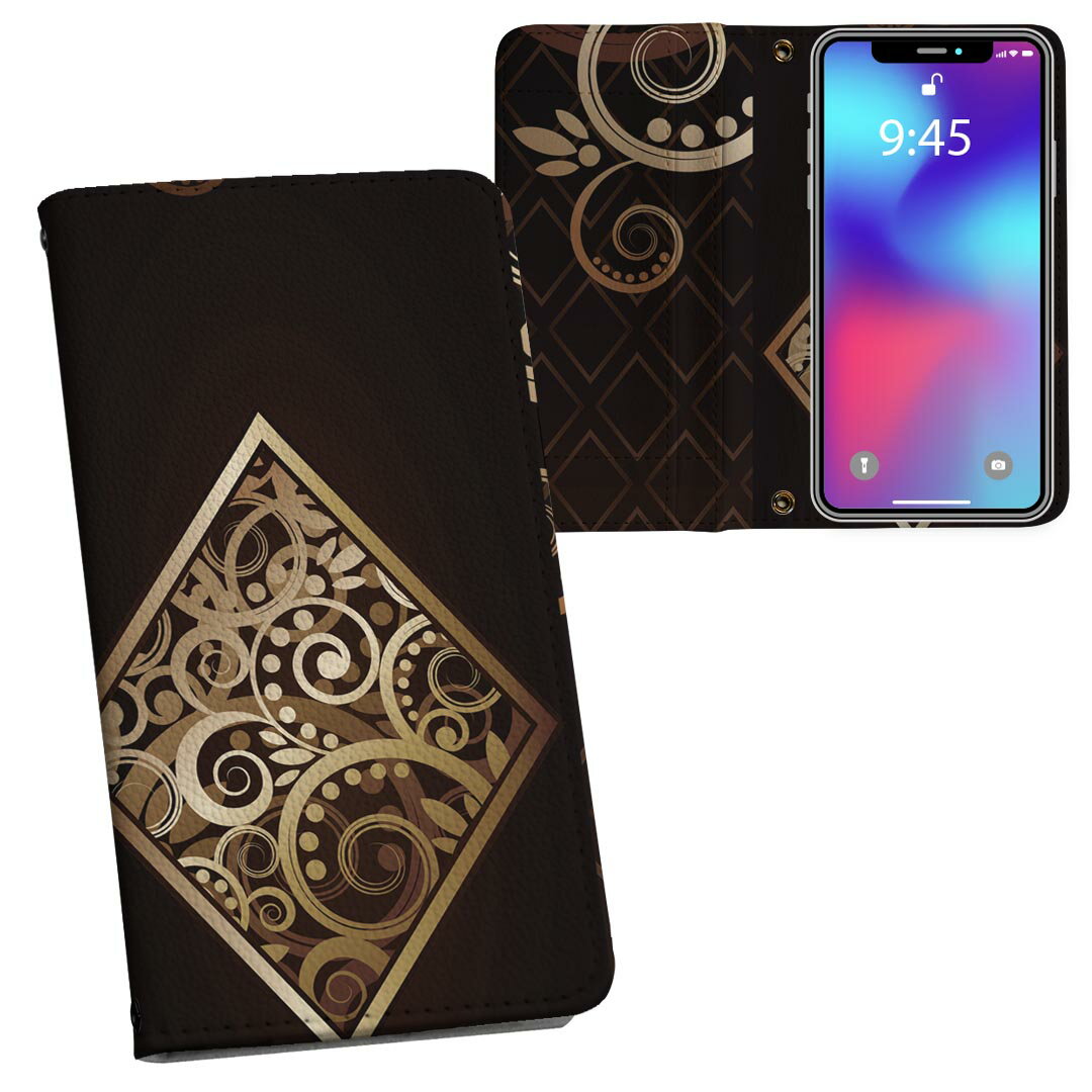 商品特徴・シームレスな両面フルデザイン、開いた時も内側のデザインが楽しめます・素材には高品質の人工革を貼った、しっかり厚みのあるタイプ・内側にはスマホを装着するケースが付属・機種専用のカメラホール仕様でケースを装着したままの撮影が可能・ワン...