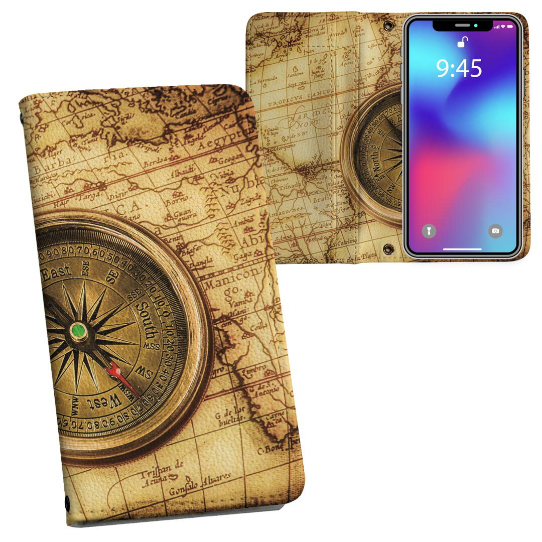 商品特徴・シームレスな両面フルデザイン、開いた時も内側のデザインが楽しめます・素材には高品質の人工革を貼った、しっかり厚みのあるタイプ・内側にはスマホを装着するケースが付属・機種専用のカメラホール仕様でケースを装着したままの撮影が可能・ワン...