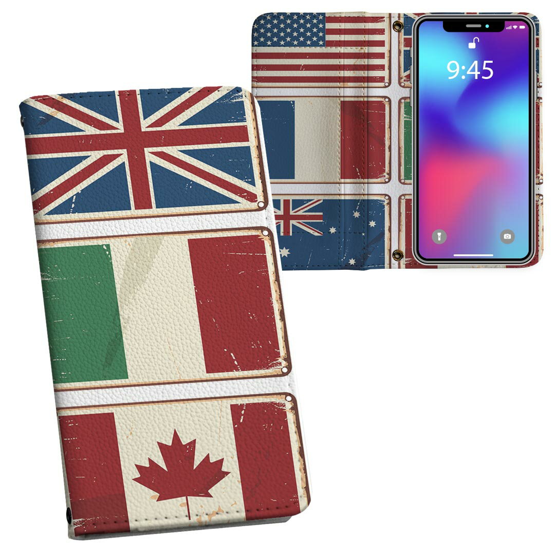 商品特徴・シームレスな両面フルデザイン、開いた時も内側のデザインが楽しめます・素材には高品質の人工革を貼った、しっかり厚みのあるタイプ・内側にはスマホを装着するケースが付属・機種専用のカメラホール仕様でケースを装着したままの撮影が可能・ワン...