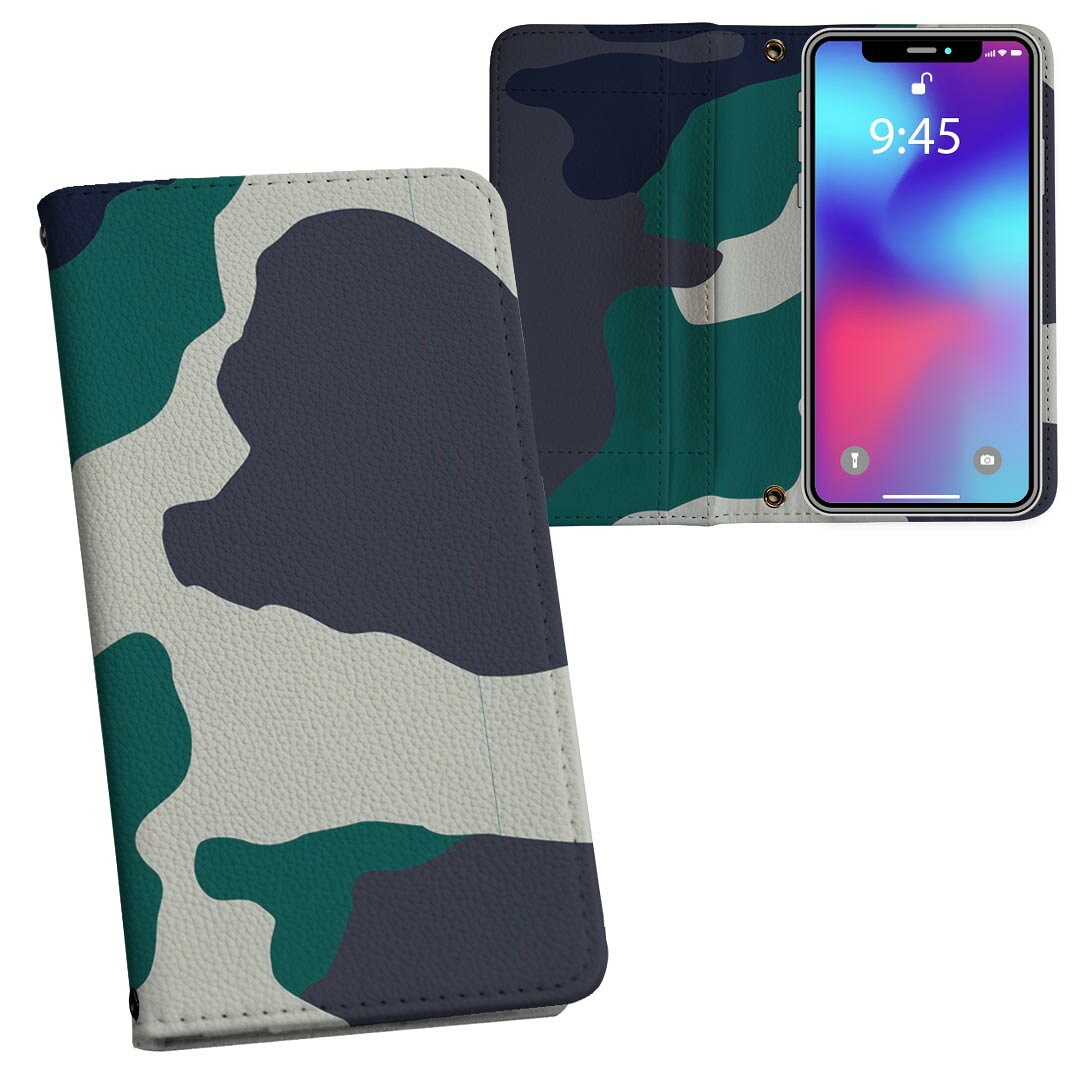 商品特徴・シームレスな両面フルデザイン、開いた時も内側のデザインが楽しめます・素材には高品質の人工革を貼った、しっかり厚みのあるタイプ・内側にはスマホを装着するケースが付属・機種専用のカメラホール仕様でケースを装着したままの撮影が可能・ワン...