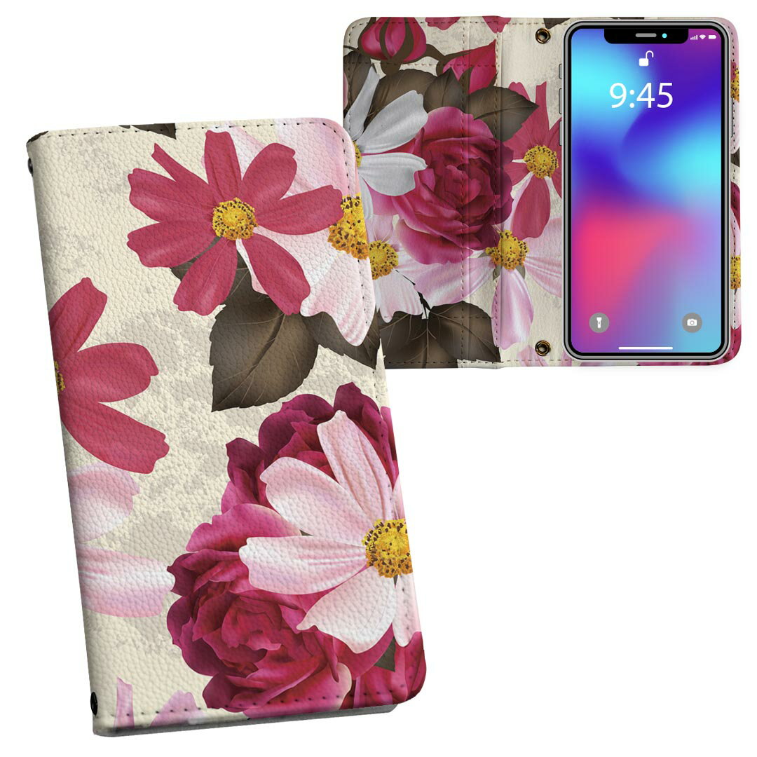 商品特徴・シームレスな両面フルデザイン、開いた時も内側のデザインが楽しめます・素材には高品質の人工革を貼った、しっかり厚みのあるタイプ・内側にはスマホを装着するケースが付属・機種専用のカメラホール仕様でケースを装着したままの撮影が可能・ワン...