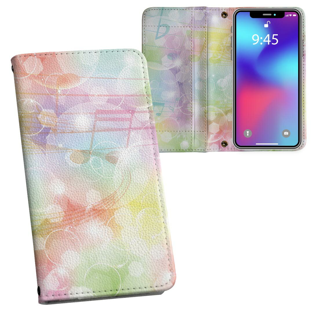 商品特徴・シームレスな両面フルデザイン、開いた時も内側のデザインが楽しめます・素材には高品質の人工革を貼った、しっかり厚みのあるタイプ・内側にはスマホを装着するケースが付属・機種専用のカメラホール仕様でケースを装着したままの撮影が可能・ワン...