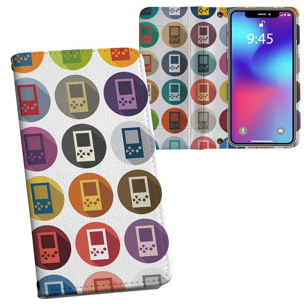 商品特徴・シームレスな両面フルデザイン、開いた時も内側のデザインが楽しめます・素材には高品質の人工革を貼った、しっかり厚みのあるタイプ・内側にはスマホを装着するケースが付属・機種専用のカメラホール仕様でケースを装着したままの撮影が可能・ワン...