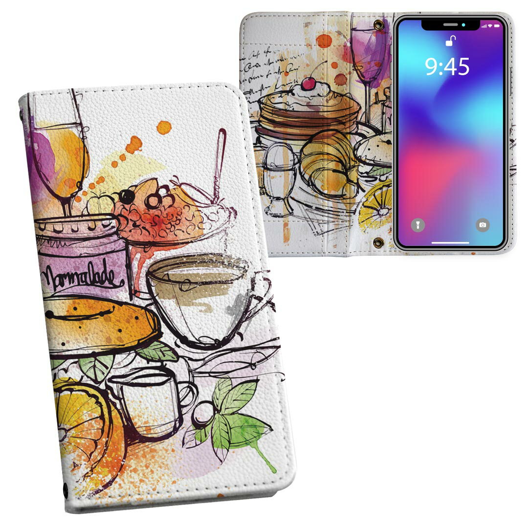 商品特徴・シームレスな両面フルデザイン、開いた時も内側のデザインが楽しめます・素材には高品質の人工革を貼った、しっかり厚みのあるタイプ・内側にはスマホを装着するケースが付属・機種専用のカメラホール仕様でケースを装着したままの撮影が可能・ワン...