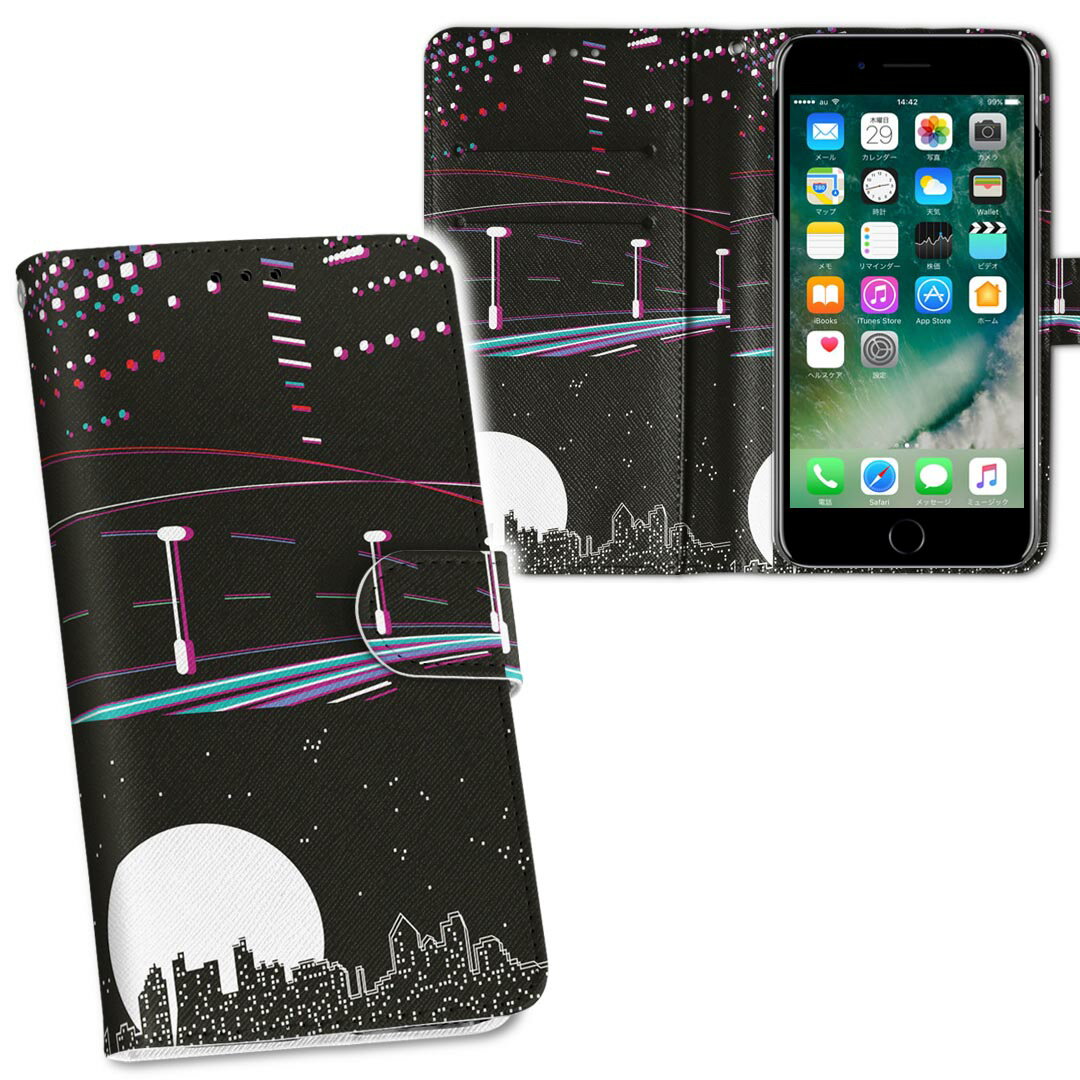 商品特徴・シームレスな両面フルデザイン、開いた時も内側のデザインが楽しめます・素材には高品質の人工革を貼った、しっかり厚みのあるタイプ・内側にはスマホを装着するケースが付属・機種専用のカメラホール仕様でケースを装着したままの撮影が可能・ワン...