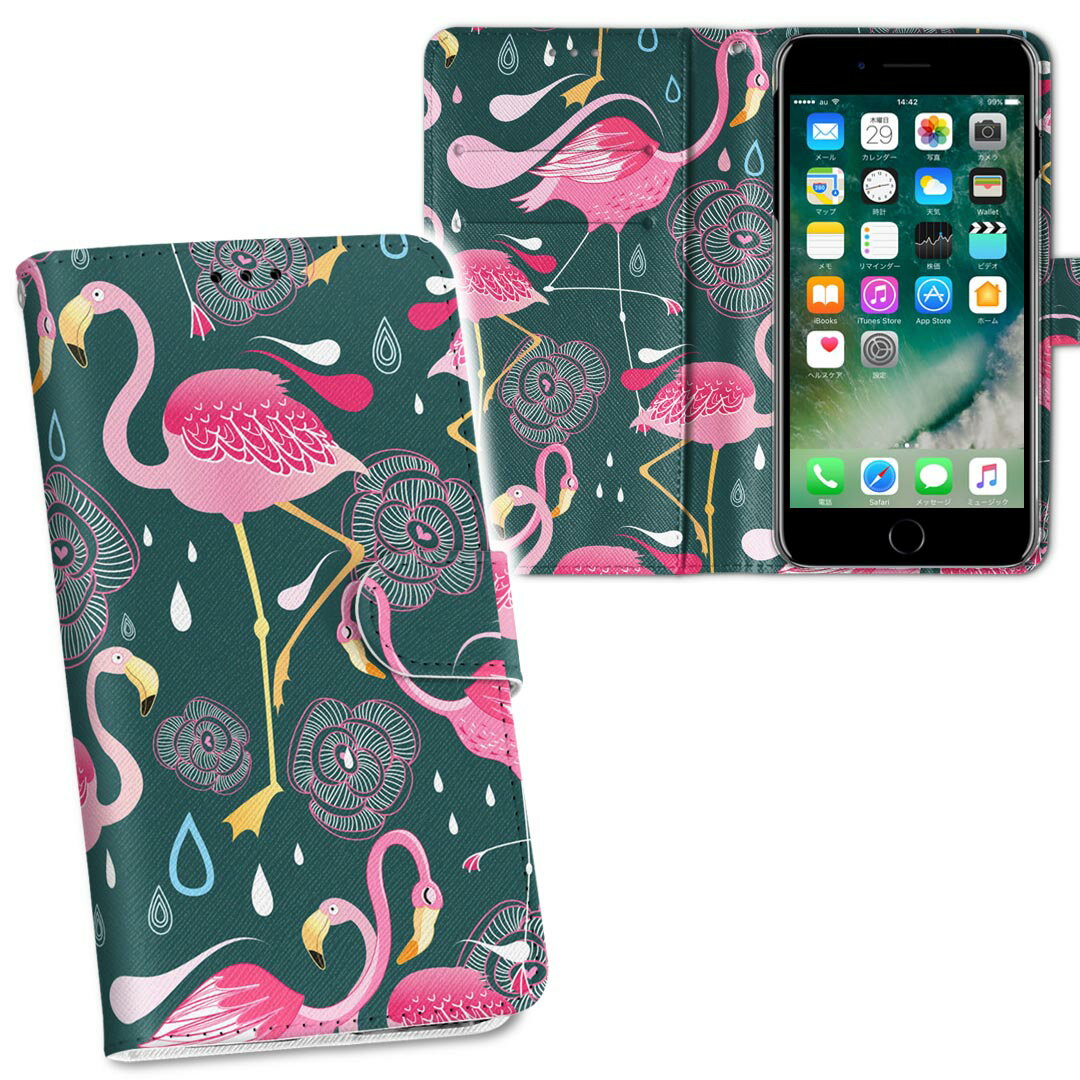 商品特徴・シームレスな両面フルデザイン、開いた時も内側のデザインが楽しめます・素材には高品質の人工革を貼った、しっかり厚みのあるタイプ・内側にはスマホを装着するケースが付属・機種専用のカメラホール仕様でケースを装着したままの撮影が可能・ワン...