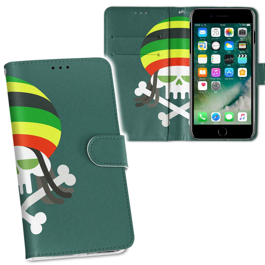 商品特徴・シームレスな両面フルデザイン、開いた時も内側のデザインが楽しめます・素材には高品質の人工革を貼った、しっかり厚みのあるタイプ・内側にはスマホを装着するケースが付属・機種専用のカメラホール仕様でケースを装着したままの撮影が可能・ワン...