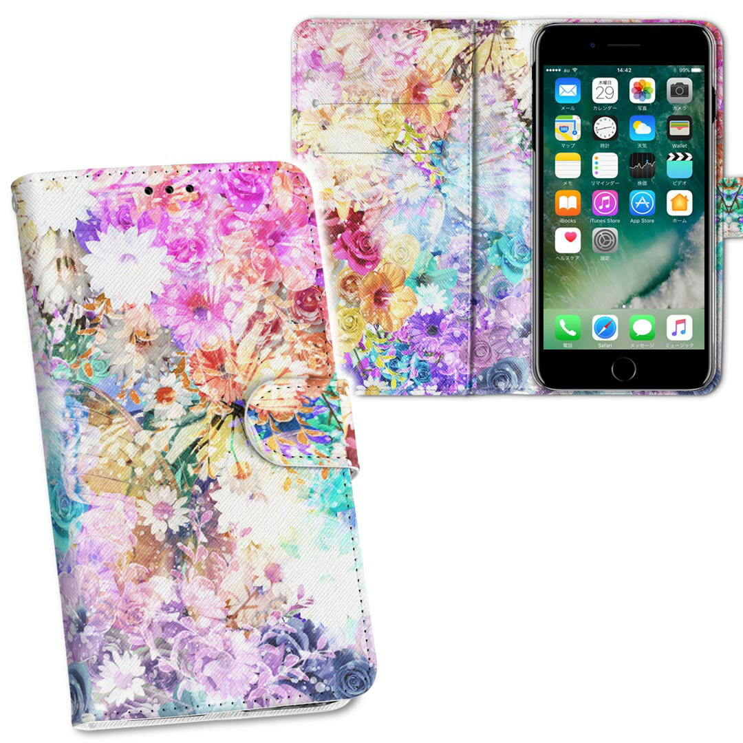 商品特徴・シームレスな両面フルデザイン、開いた時も内側のデザインが楽しめます・素材には高品質の人工革を貼った、しっかり厚みのあるタイプ・内側にはスマホを装着するケースが付属・機種専用のカメラホール仕様でケースを装着したままの撮影が可能・ワン...