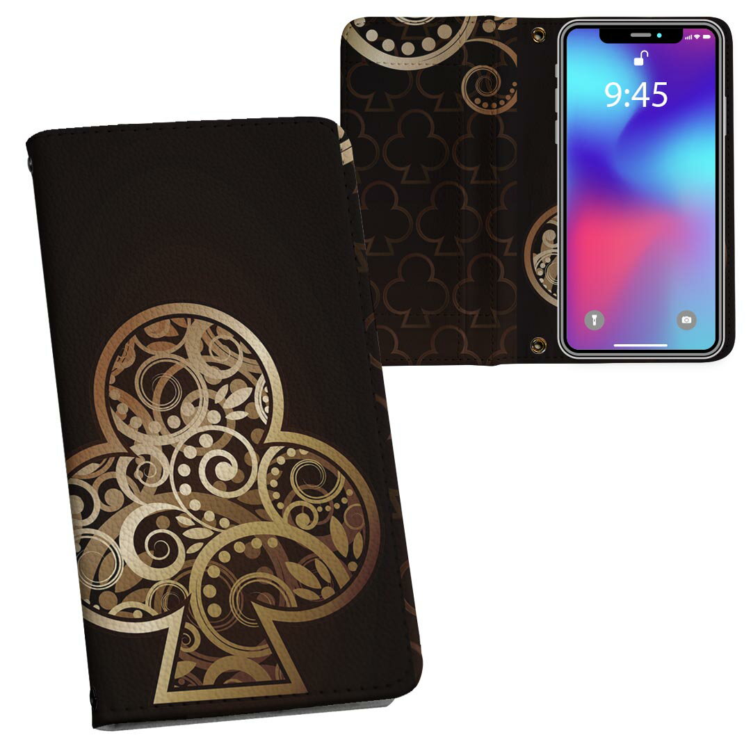 商品特徴・シームレスな両面フルデザイン、開いた時も内側のデザインが楽しめます・素材には高品質の人工革を貼った、しっかり厚みのあるタイプ・内側にはスマホを装着するケースが付属・機種専用のカメラホール仕様でケースを装着したままの撮影が可能・ワン...