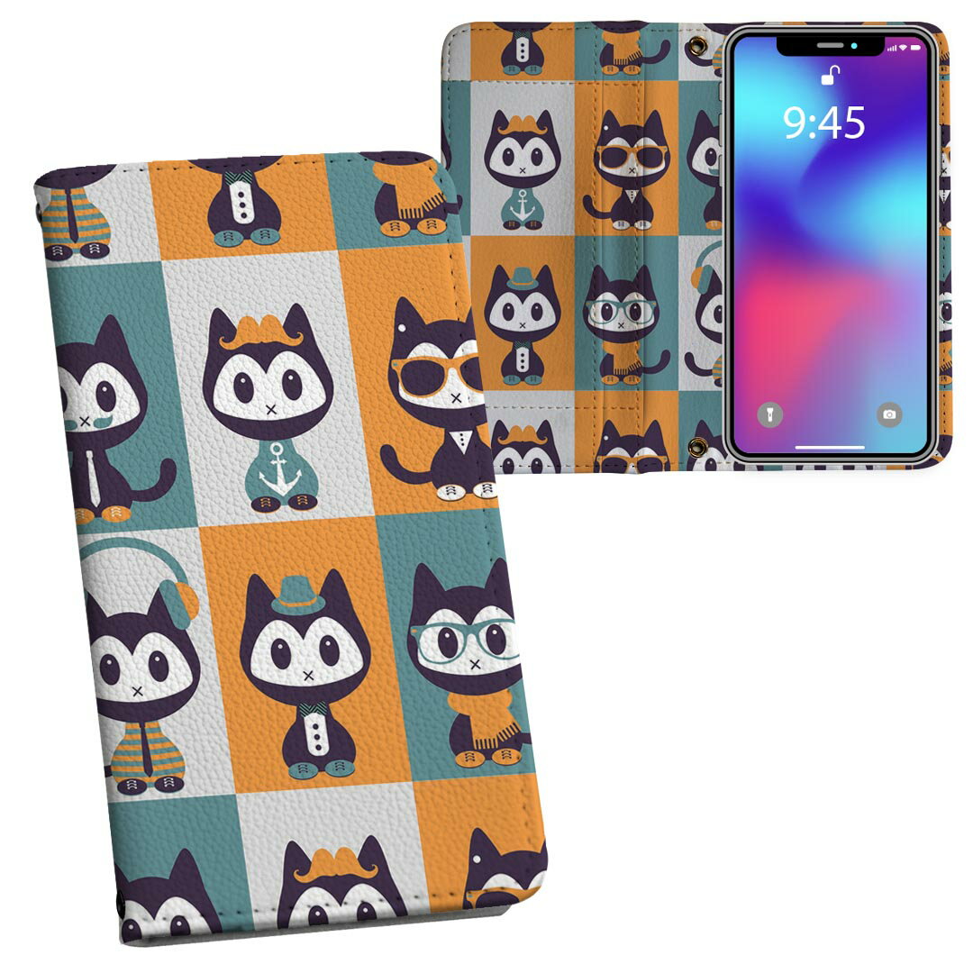 商品特徴・シームレスな両面フルデザイン、開いた時も内側のデザインが楽しめます・素材には高品質の人工革を貼った、しっかり厚みのあるタイプ・内側にはスマホを装着するケースが付属・機種専用のカメラホール仕様でケースを装着したままの撮影が可能・ワン...