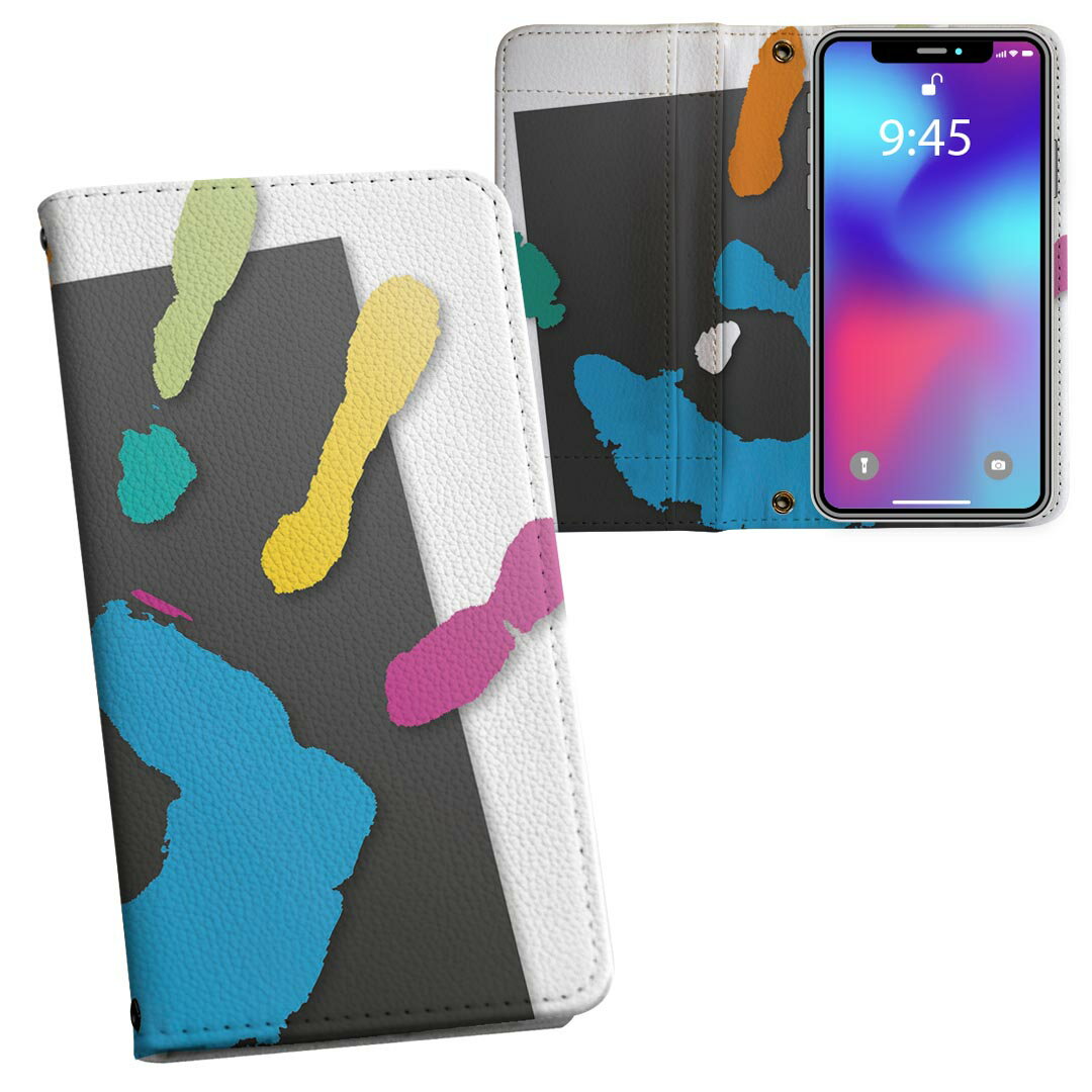 商品特徴・シームレスな両面フルデザイン、開いた時も内側のデザインが楽しめます・素材には高品質の人工革を貼った、しっかり厚みのあるタイプ・内側にはスマホを装着するケースが付属・機種専用のカメラホール仕様でケースを装着したままの撮影が可能・ワン...