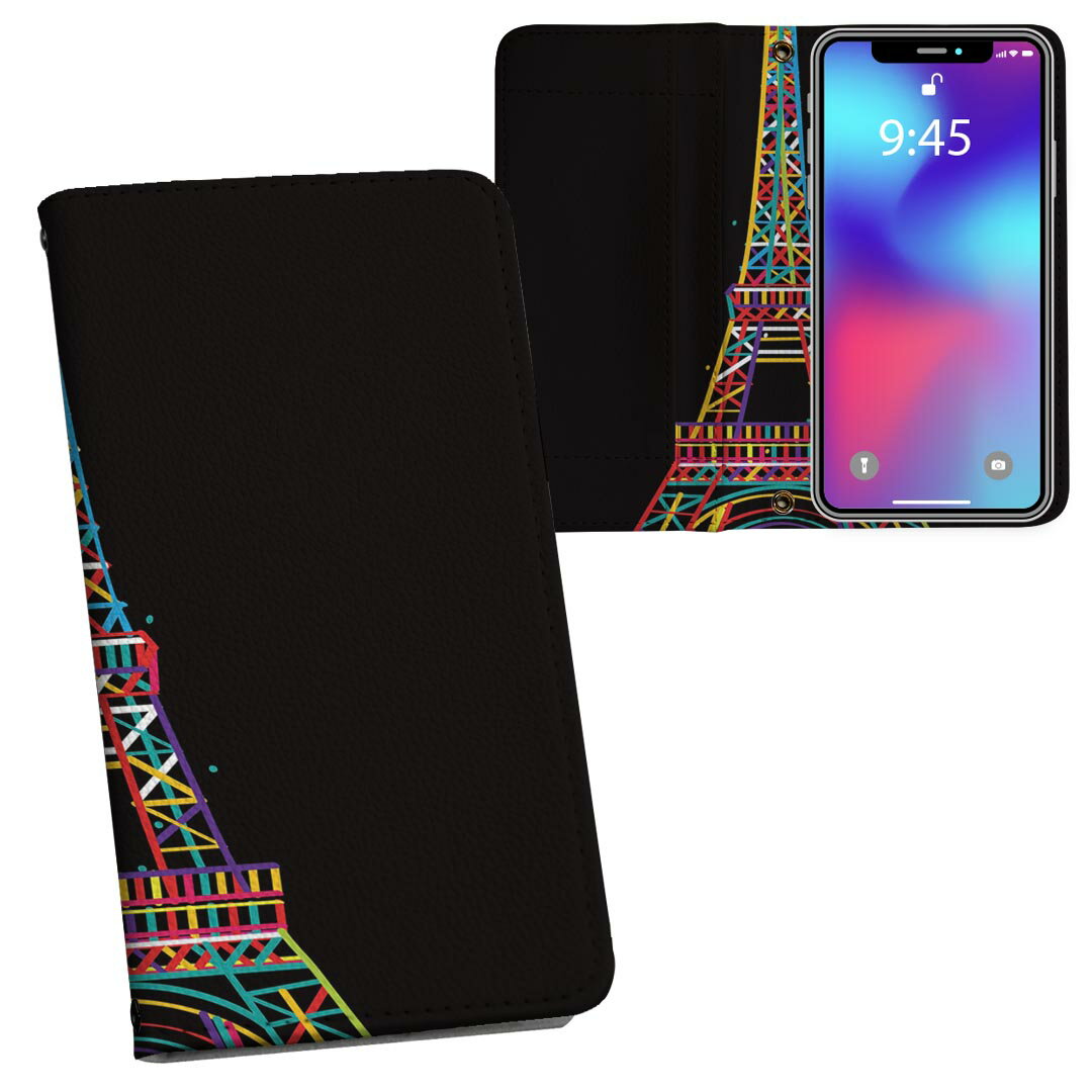 商品特徴・シームレスな両面フルデザイン、開いた時も内側のデザインが楽しめます・素材には高品質の人工革を貼った、しっかり厚みのあるタイプ・内側にはスマホを装着するケースが付属・機種専用のカメラホール仕様でケースを装着したままの撮影が可能・ワン...