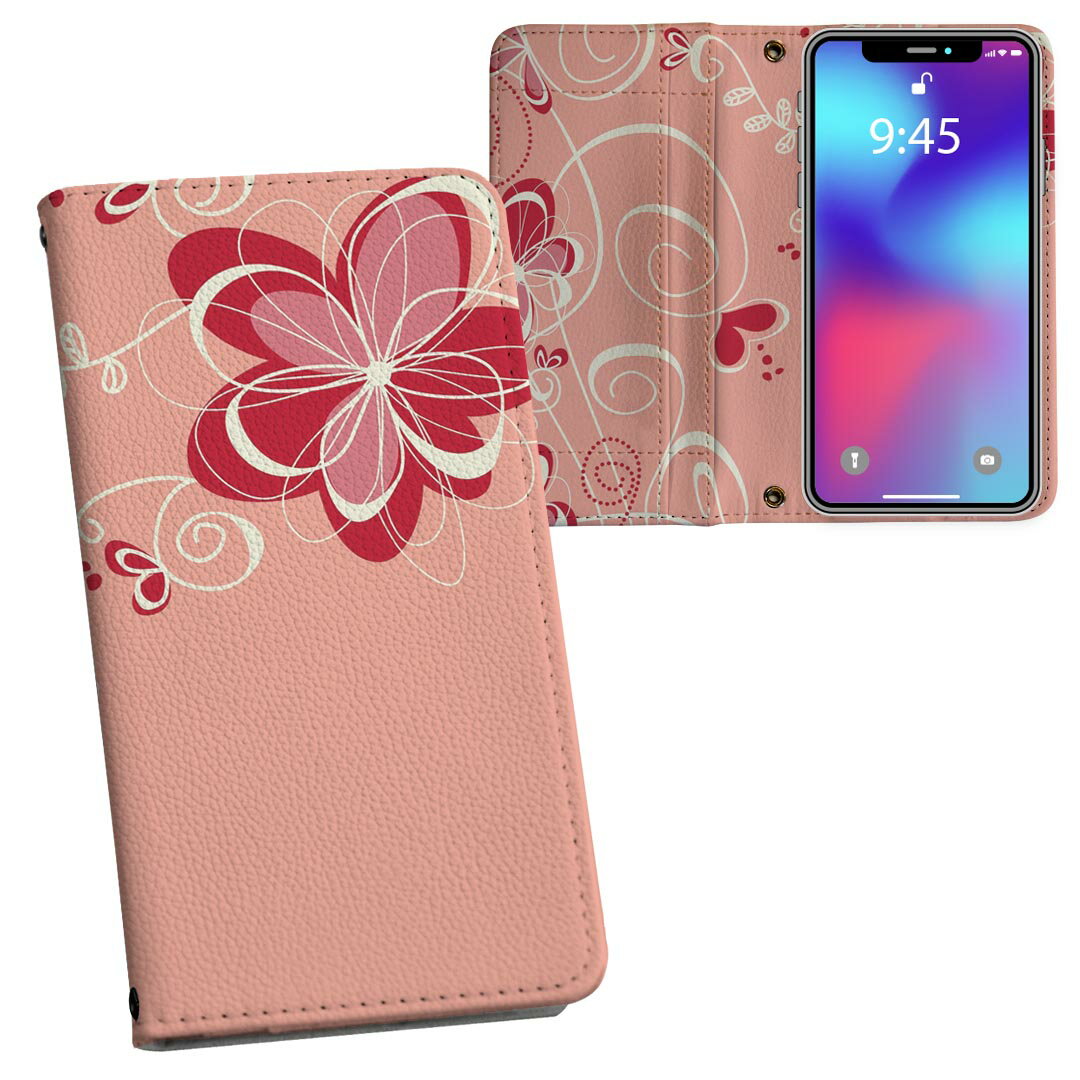 商品特徴・シームレスな両面フルデザイン、開いた時も内側のデザインが楽しめます・素材には高品質の人工革を貼った、しっかり厚みのあるタイプ・内側にはスマホを装着するケースが付属・機種専用のカメラホール仕様でケースを装着したままの撮影が可能・ワン...