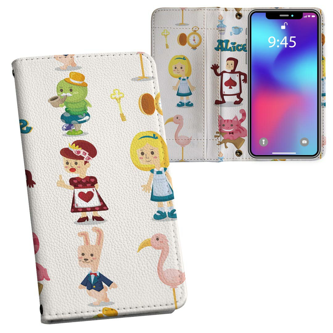 商品特徴・シームレスな両面フルデザイン、開いた時も内側のデザインが楽しめます・素材には高品質の人工革を貼った、しっかり厚みのあるタイプ・内側にはスマホを装着するケースが付属・機種専用のカメラホール仕様でケースを装着したままの撮影が可能・ワン...