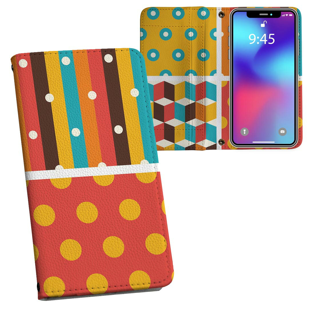 商品特徴・シームレスな両面フルデザイン、開いた時も内側のデザインが楽しめます・素材には高品質の人工革を貼った、しっかり厚みのあるタイプ・内側にはスマホを装着するケースが付属・機種専用のカメラホール仕様でケースを装着したままの撮影が可能・ワン...