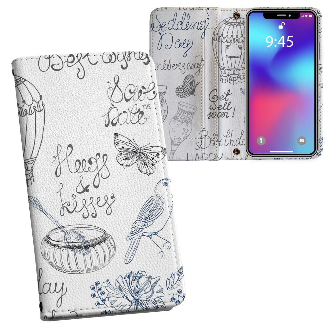 商品特徴・シームレスな両面フルデザイン、開いた時も内側のデザインが楽しめます・素材には高品質の人工革を貼った、しっかり厚みのあるタイプ・内側にはスマホを装着するケースが付属・機種専用のカメラホール仕様でケースを装着したままの撮影が可能・ワン...