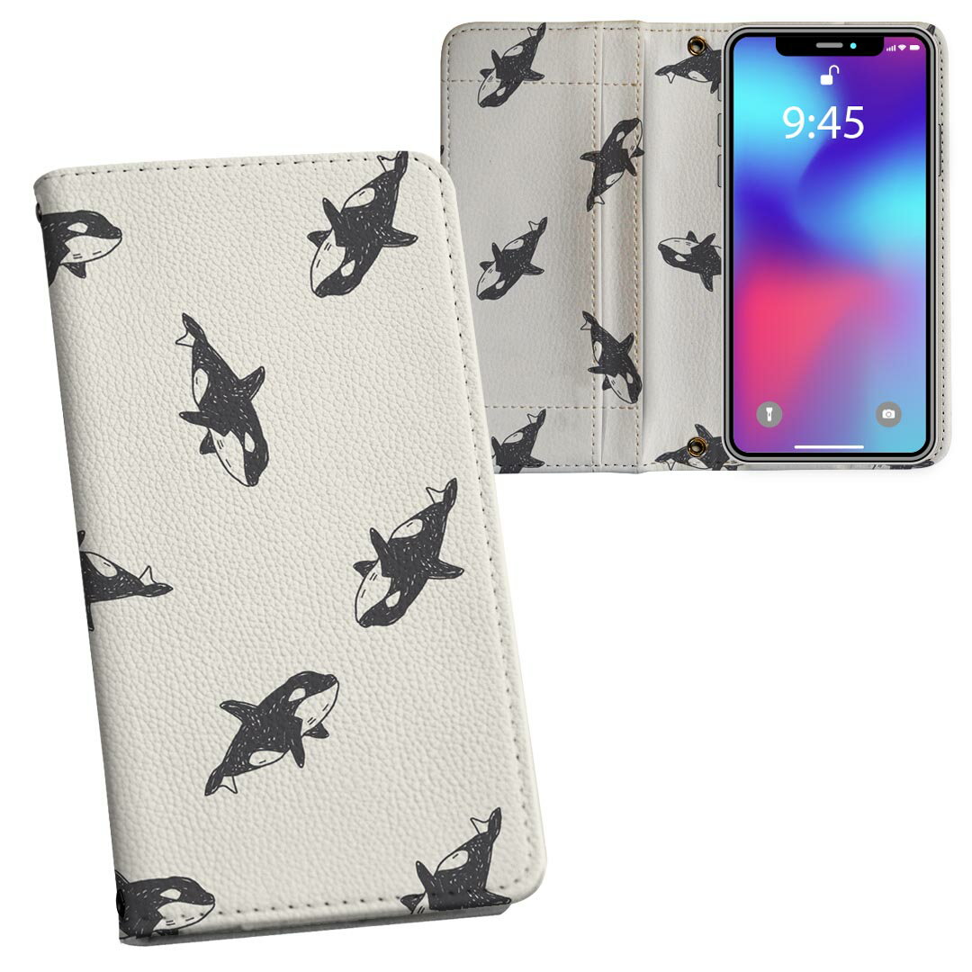 商品特徴・シームレスな両面フルデザイン、開いた時も内側のデザインが楽しめます・素材には高品質の人工革を貼った、しっかり厚みのあるタイプ・内側にはスマホを装着するケースが付属・機種専用のカメラホール仕様でケースを装着したままの撮影が可能・ワン...