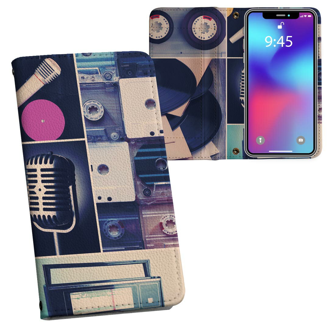 商品特徴・シームレスな両面フルデザイン、開いた時も内側のデザインが楽しめます・素材には高品質の人工革を貼った、しっかり厚みのあるタイプ・内側にはスマホを装着するケースが付属・機種専用のカメラホール仕様でケースを装着したままの撮影が可能・ワン...