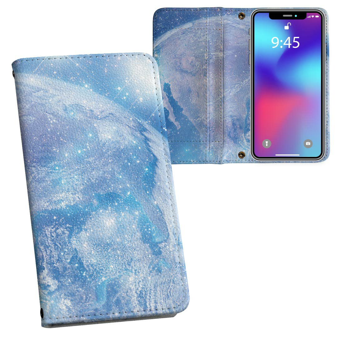 商品特徴・シームレスな両面フルデザイン、開いた時も内側のデザインが楽しめます・素材には高品質の人工革を貼った、しっかり厚みのあるタイプ・内側にはスマホを装着するケースが付属・機種専用のカメラホール仕様でケースを装着したままの撮影が可能・ワン...