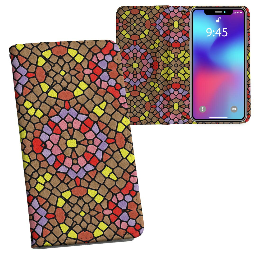 商品特徴・シームレスな両面フルデザイン、開いた時も内側のデザインが楽しめます・素材には高品質の人工革を貼った、しっかり厚みのあるタイプ・内側にはスマホを装着するケースが付属・機種専用のカメラホール仕様でケースを装着したままの撮影が可能・ワン...