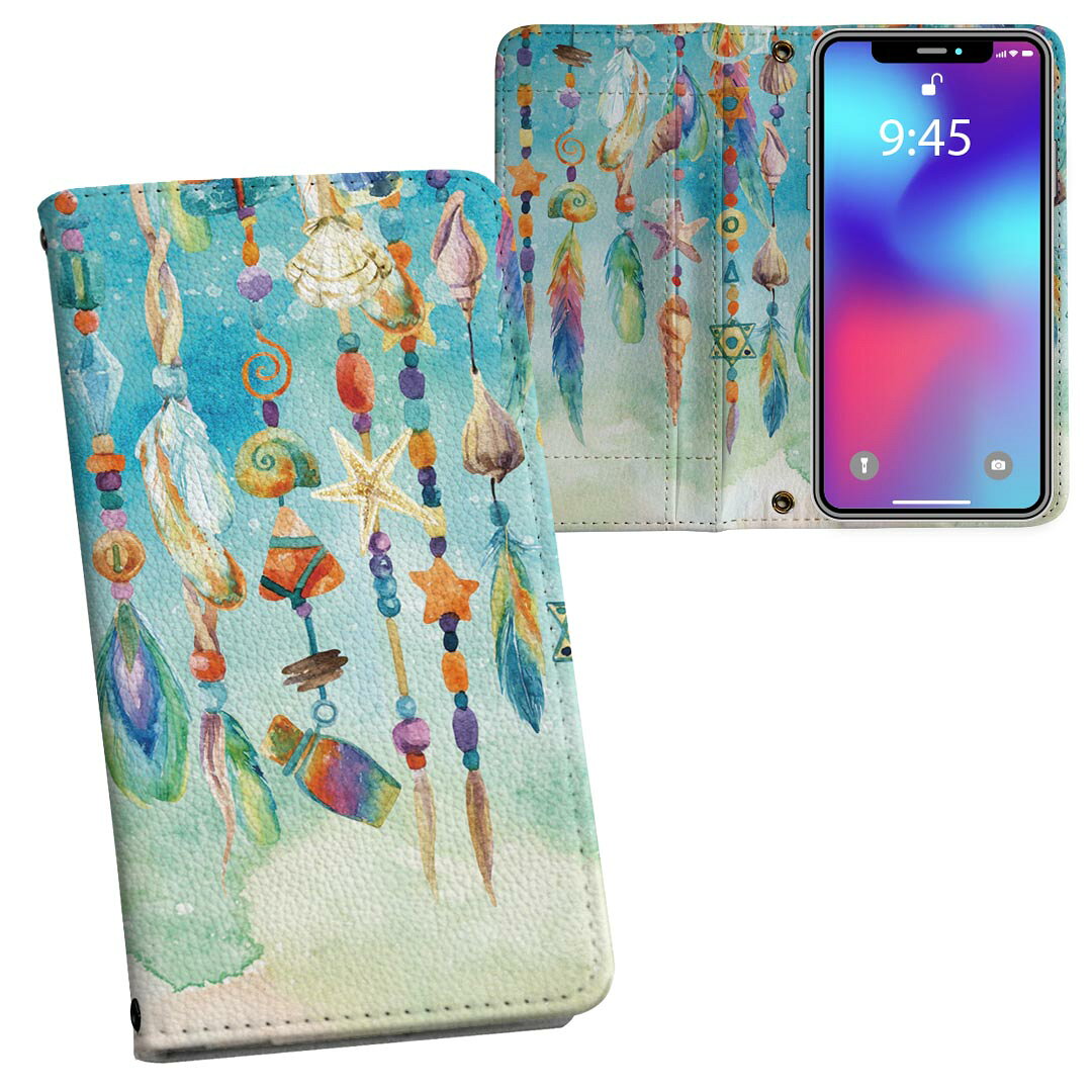 商品特徴・シームレスな両面フルデザイン、開いた時も内側のデザインが楽しめます・素材には高品質の人工革を貼った、しっかり厚みのあるタイプ・内側にはスマホを装着するケースが付属・機種専用のカメラホール仕様でケースを装着したままの撮影が可能・ワン...