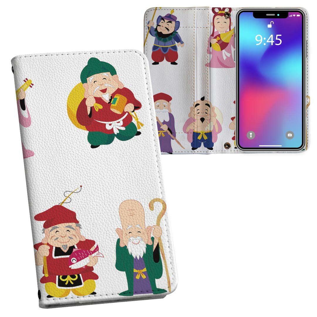 商品特徴・シームレスな両面フルデザイン、開いた時も内側のデザインが楽しめます・素材には高品質の人工革を貼った、しっかり厚みのあるタイプ・内側にはスマホを装着するケースが付属・機種専用のカメラホール仕様でケースを装着したままの撮影が可能・ワン...