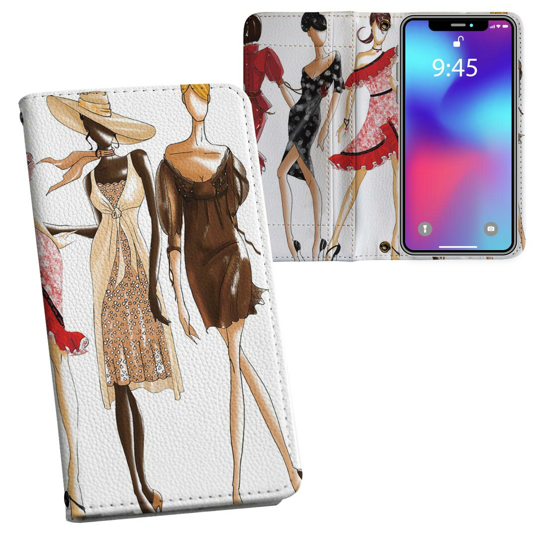 商品特徴・シームレスな両面フルデザイン、開いた時も内側のデザインが楽しめます・素材には高品質の人工革を貼った、しっかり厚みのあるタイプ・内側にはスマホを装着するケースが付属・機種専用のカメラホール仕様でケースを装着したままの撮影が可能・ワン...