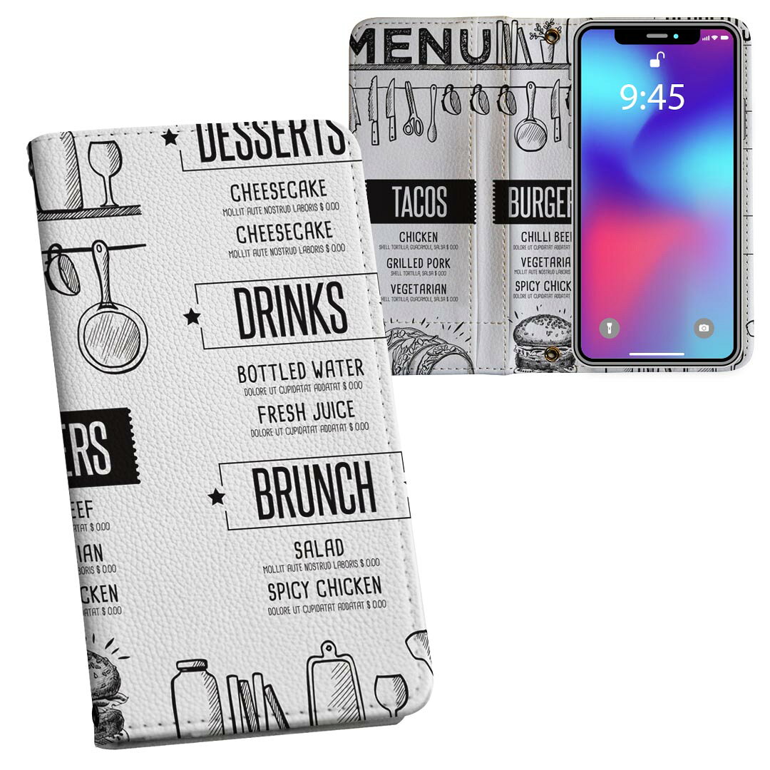 商品特徴・シームレスな両面フルデザイン、開いた時も内側のデザインが楽しめます・素材には高品質の人工革を貼った、しっかり厚みのあるタイプ・内側にはスマホを装着するケースが付属・機種専用のカメラホール仕様でケースを装着したままの撮影が可能・ワン...