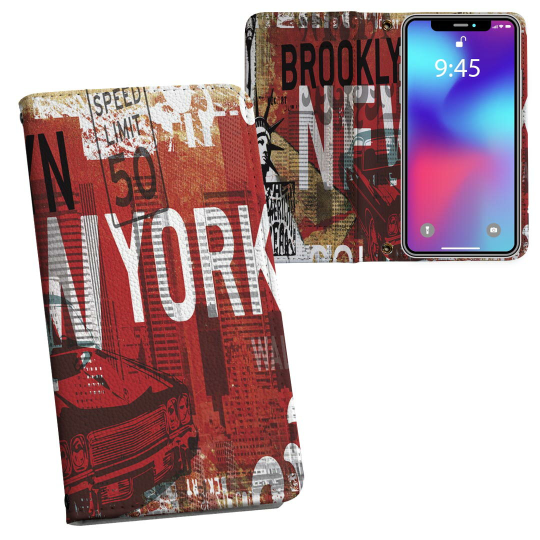 商品特徴・シームレスな両面フルデザイン、開いた時も内側のデザインが楽しめます・素材には高品質の人工革を貼った、しっかり厚みのあるタイプ・内側にはスマホを装着するケースが付属・機種専用のカメラホール仕様でケースを装着したままの撮影が可能・ワン...