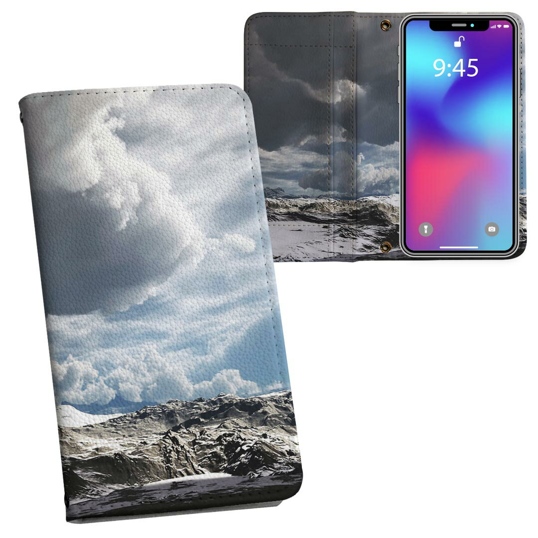 商品特徴・シームレスな両面フルデザイン、開いた時も内側のデザインが楽しめます・素材には高品質の人工革を貼った、しっかり厚みのあるタイプ・内側にはスマホを装着するケースが付属・機種専用のカメラホール仕様でケースを装着したままの撮影が可能・ワン...