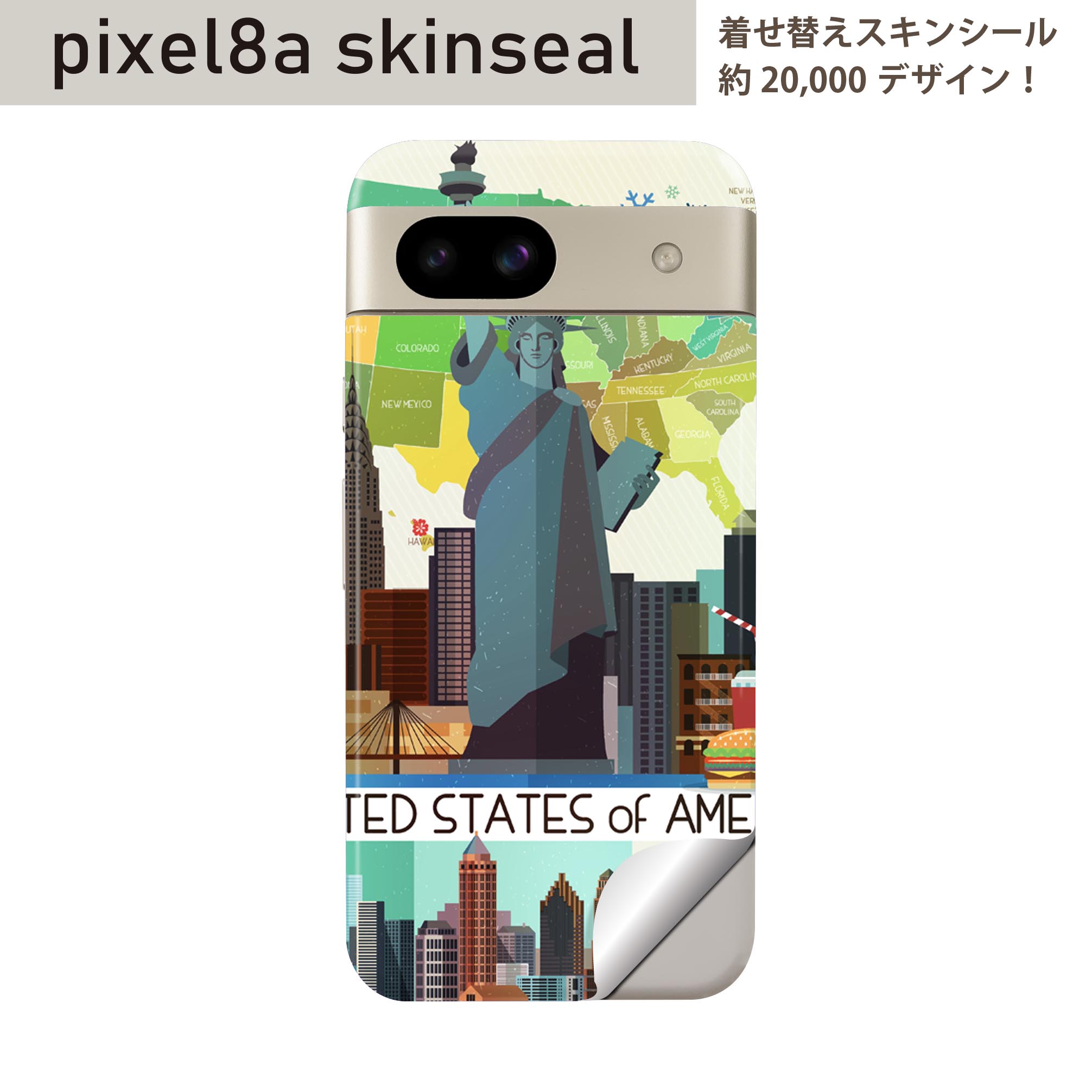 商品特徴・貼るだけでおしゃれに簡単着せ替え、スマホ用デザインスキンシール！・高精細プリントで写真と遜色のない仕上がり！半光沢シートはしっとりツヤのある表現力！・ちょっとしたすり傷からスマホを保護！・「裸で持つ派」の人にはもちろん、シールの上...