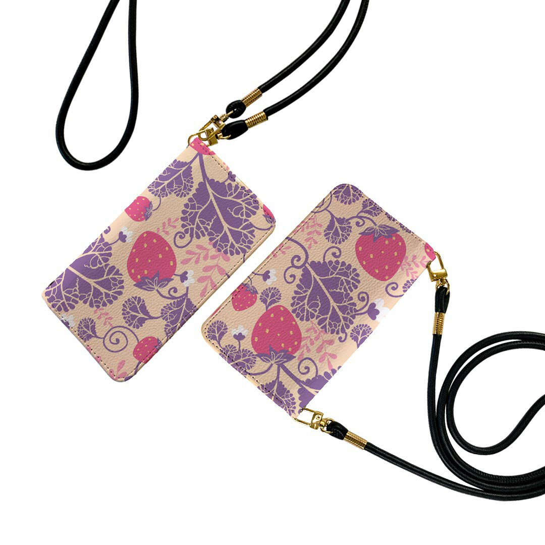 商品特徴・ショルダー付き手帳型スマホケース・シームレスな全面デザイン（内側は落ち着いたオフホワイト）・外側は高品質の人工革を使用・内側にはスマホを装着するケースが付属・機種専用のカメラホール仕様でケースを装着したままの撮影が可能・ワンセグや...