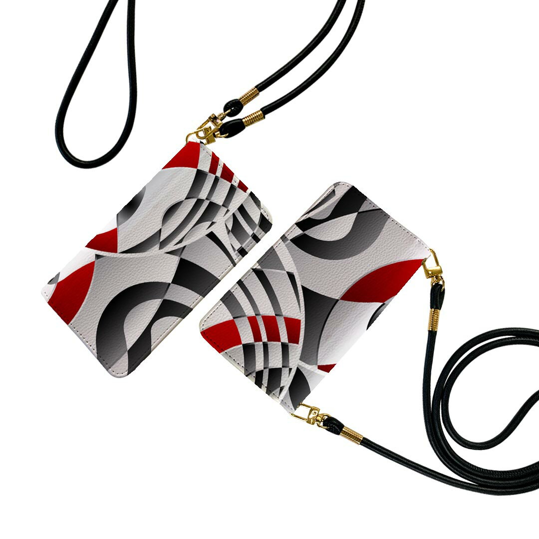 商品特徴・ショルダー付き手帳型スマホケース・シームレスな全面デザイン（内側は落ち着いたオフホワイト）・外側は高品質の人工革を使用・内側にはスマホを装着するケースが付属・機種専用のカメラホール仕様でケースを装着したままの撮影が可能・ワンセグや...