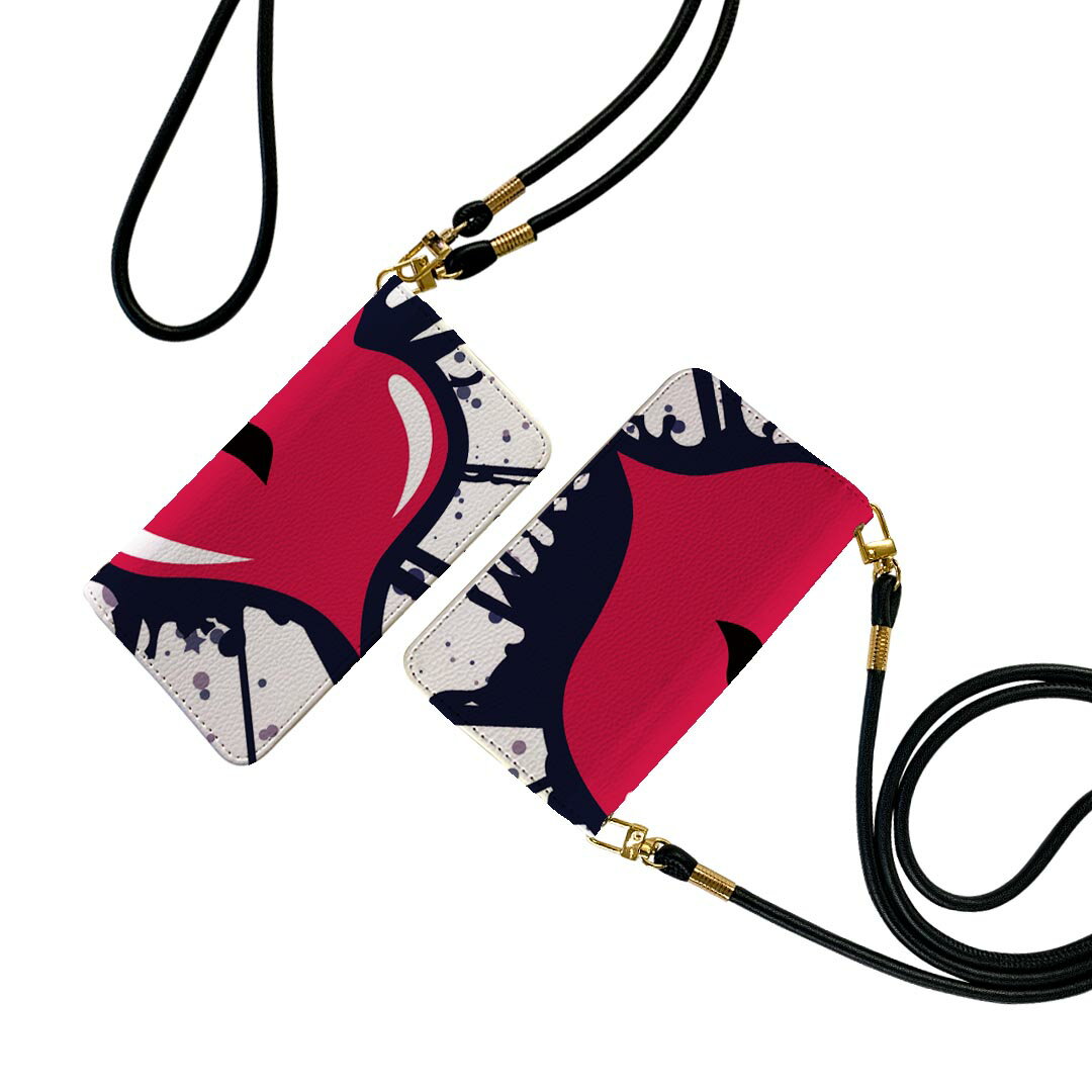 商品特徴・ショルダー付き手帳型スマホケース・シームレスな全面デザイン（内側は落ち着いたオフホワイト）・外側は高品質の人工革を使用・内側にはスマホを装着するケースが付属・機種専用のカメラホール仕様でケースを装着したままの撮影が可能・ワンセグや...