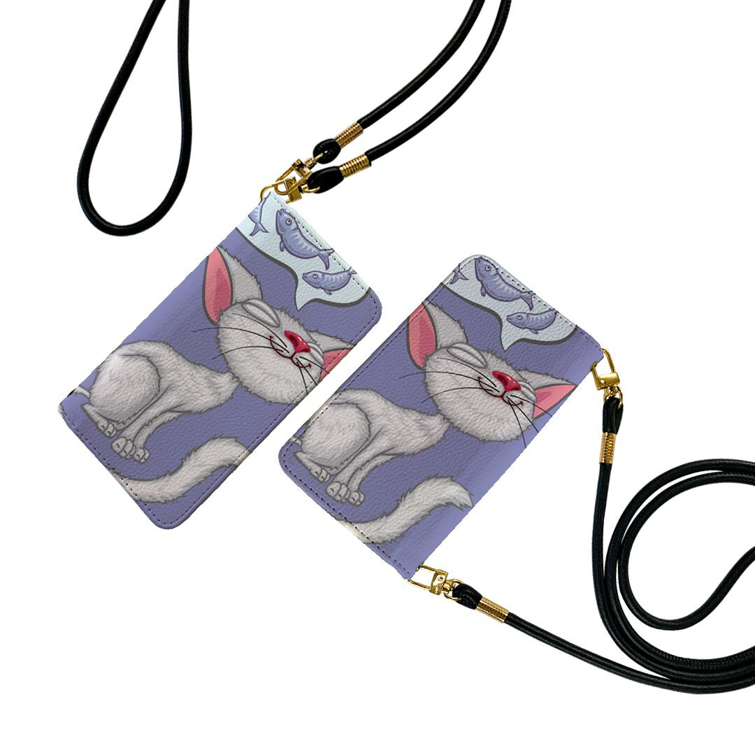 商品特徴・ショルダー付き手帳型スマホケース・シームレスな全面デザイン（内側は落ち着いたオフホワイト）・外側は高品質の人工革を使用・内側にはスマホを装着するケースが付属・機種専用のカメラホール仕様でケースを装着したままの撮影が可能・ワンセグや...